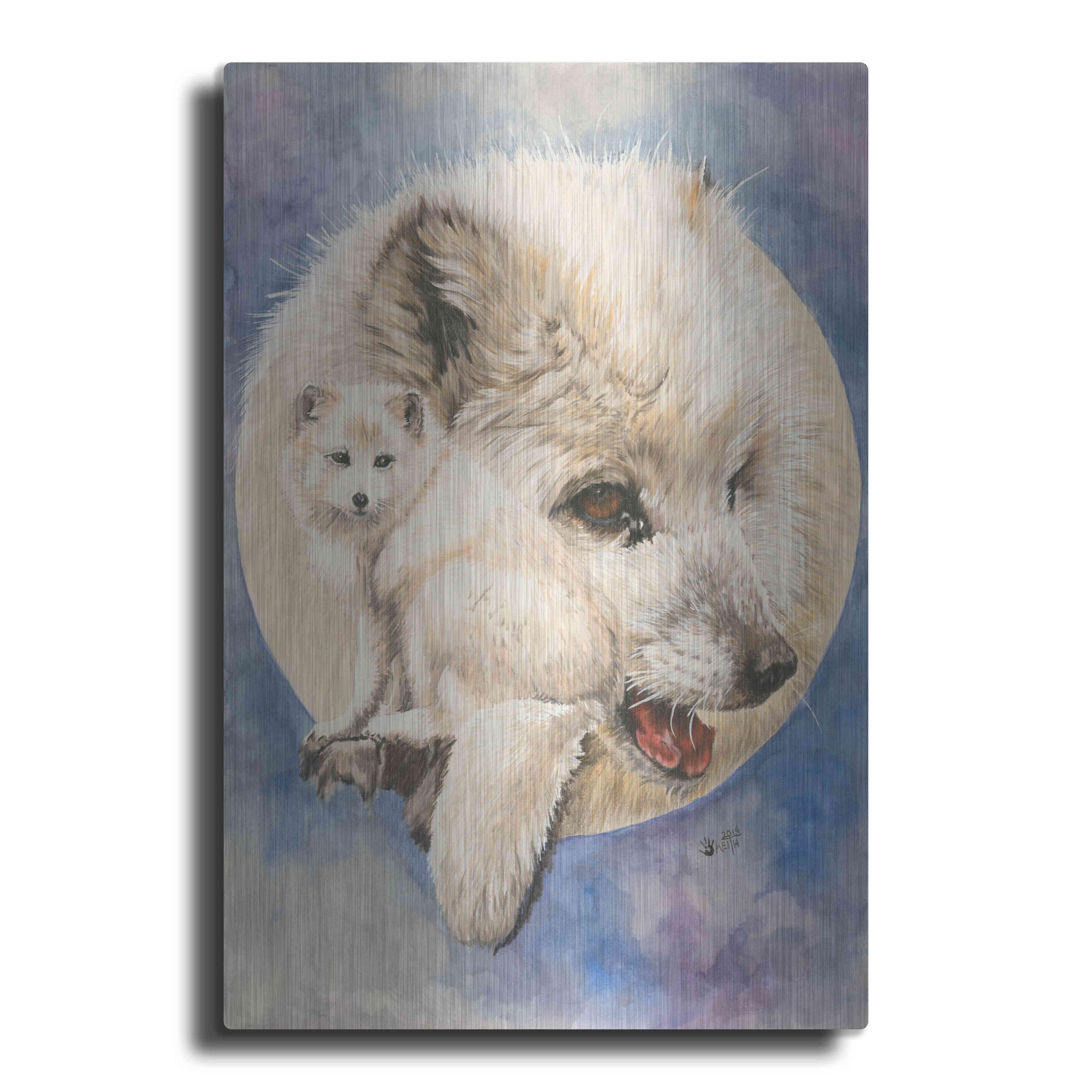 Luxe Metal Art 'Snowy' by Barbara Keith, Metal Wall Art, 24"x36 ...