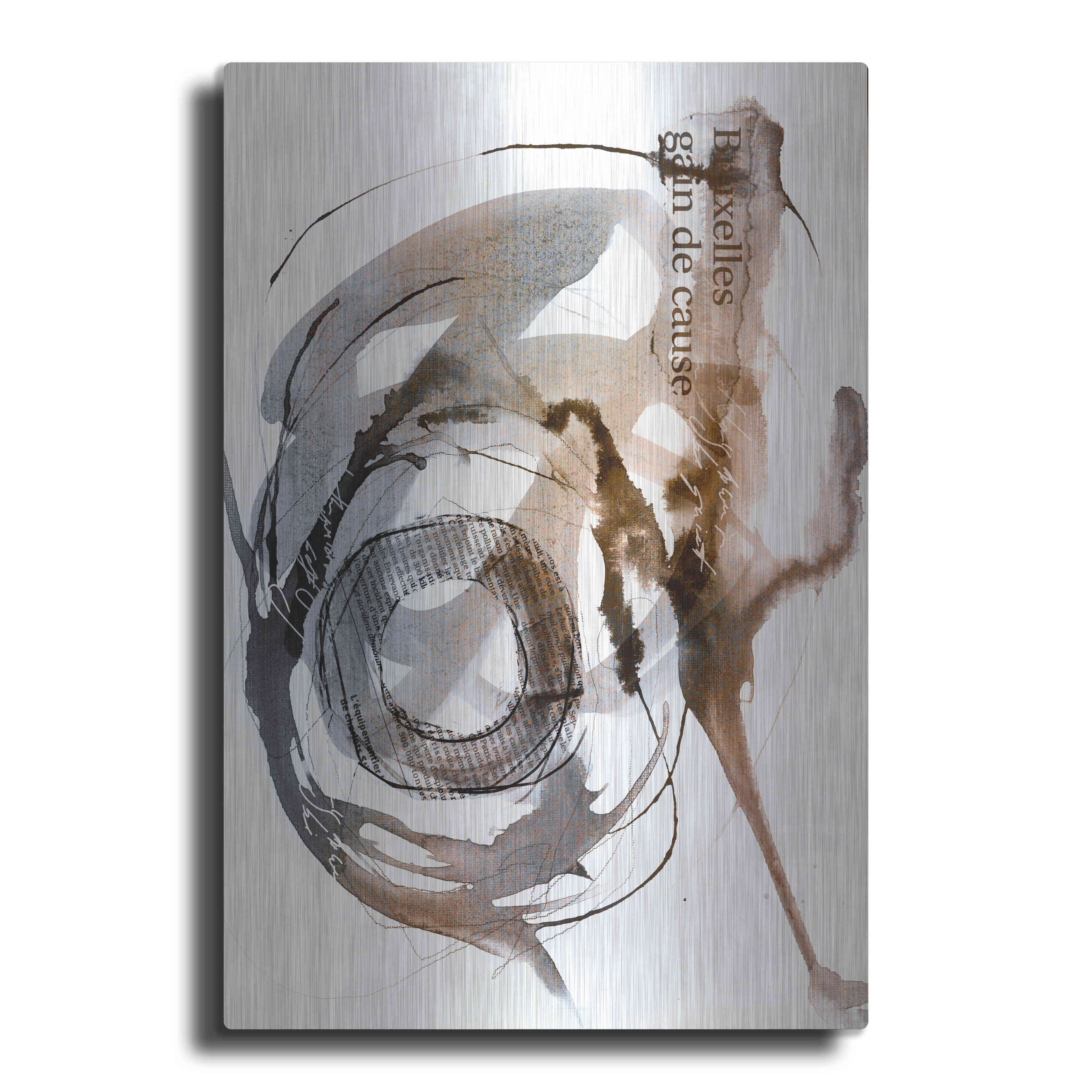 Luxe Metal Art 'Story Of Hope Brown' by Andrea Haase Metal Wall Art, 12 ...