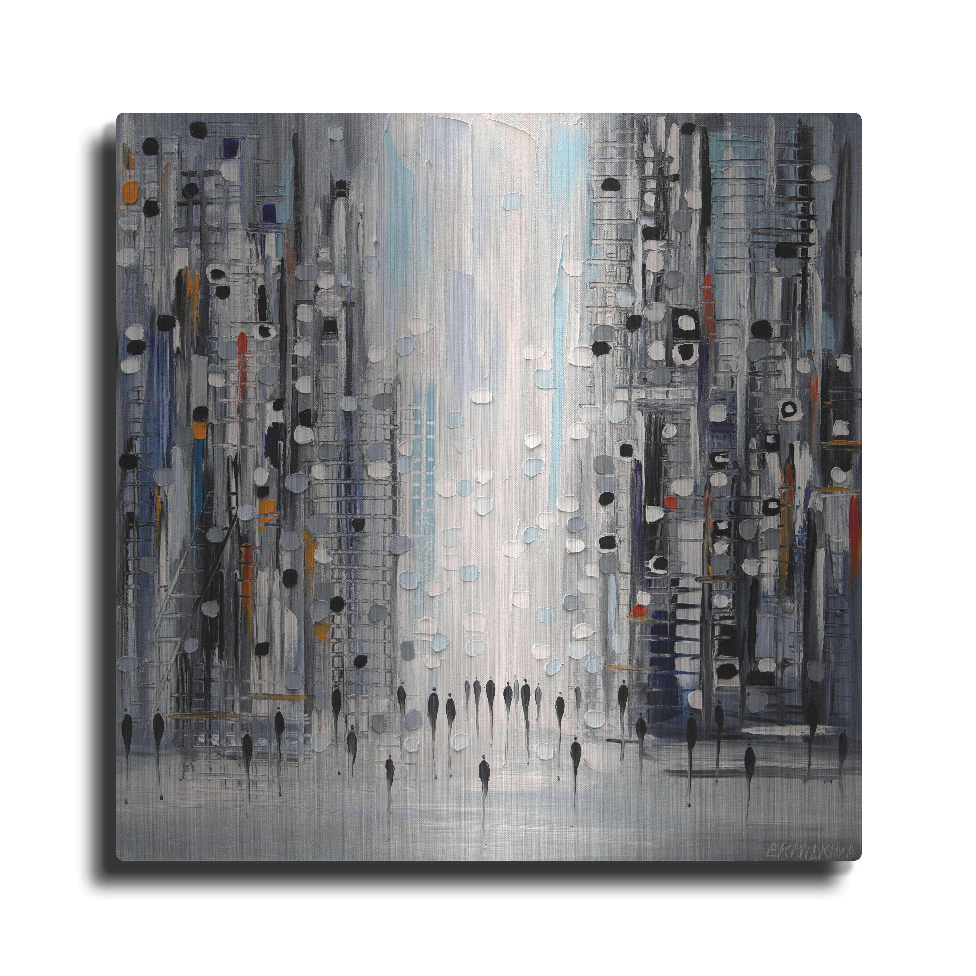 Luxe Metal Art 'Street LIfe' by Ekaterina Ermilkina, Metal Wall Art, 24 ...