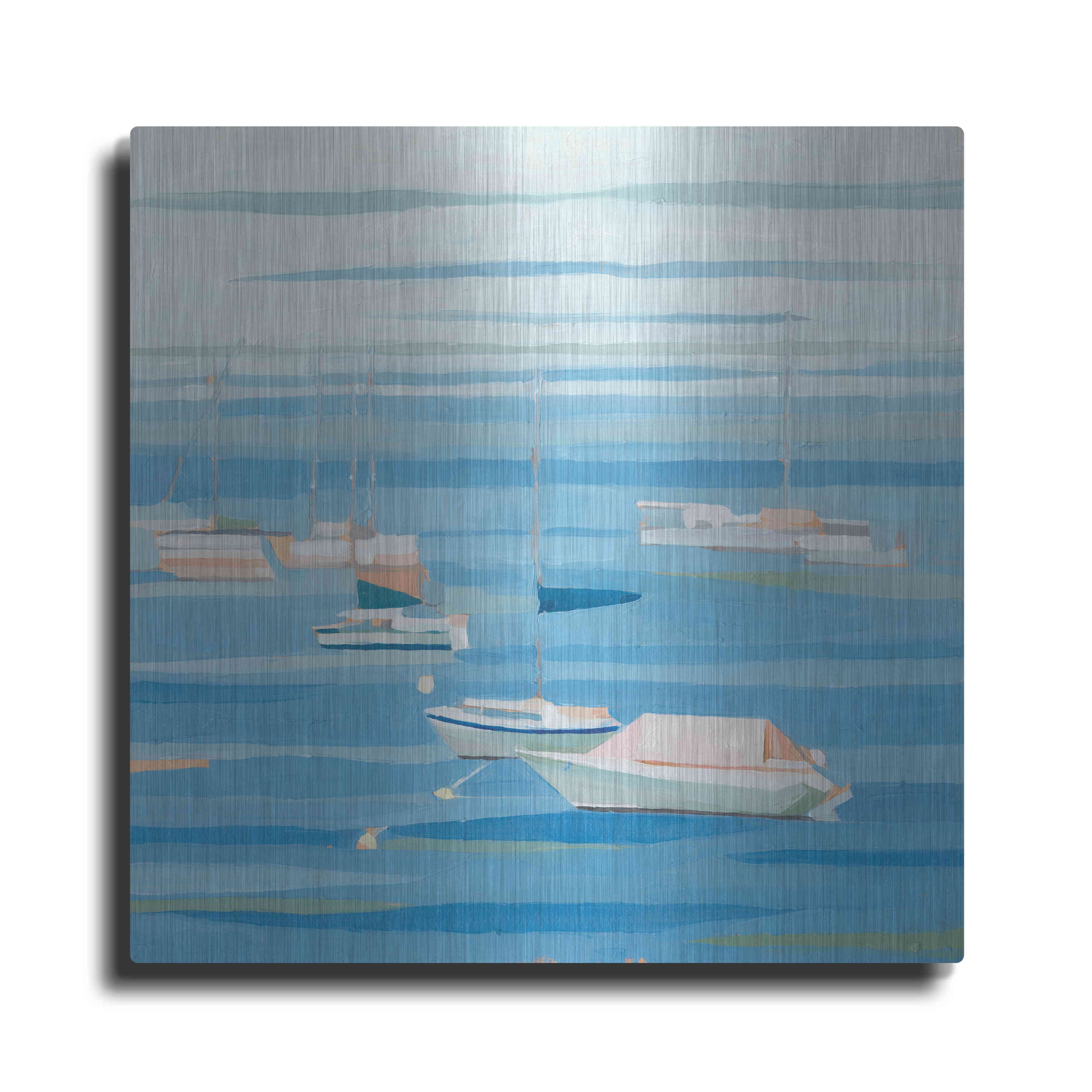 Luxe Metal Art 'Summer Regatta I' by Emma Scarvey, Metal Wall Art, 24"x24" - Walmart.com