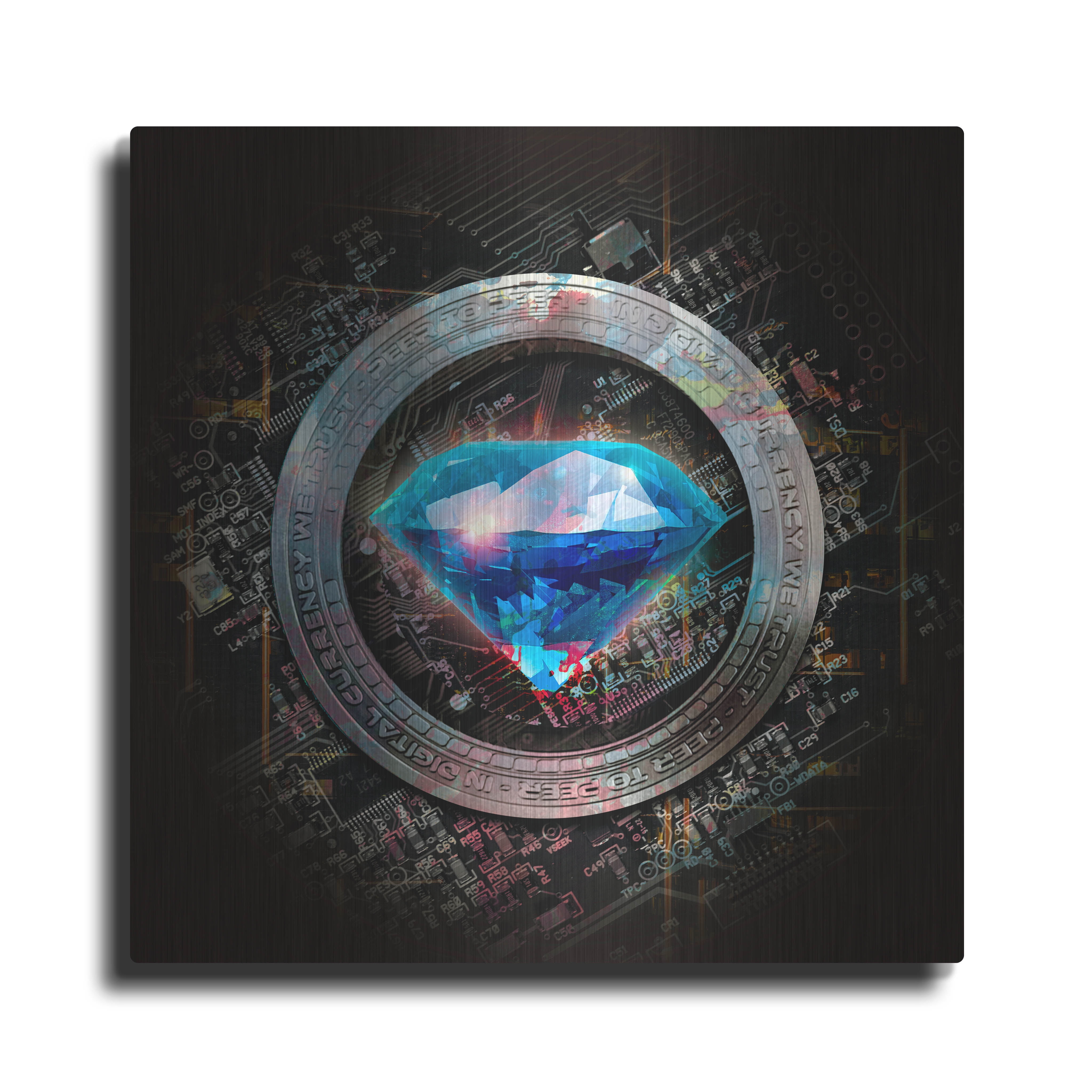 Luxe Metal Art 'TON Crypto Power' by Luxe Metal Portfolio, Metal Wall ...
