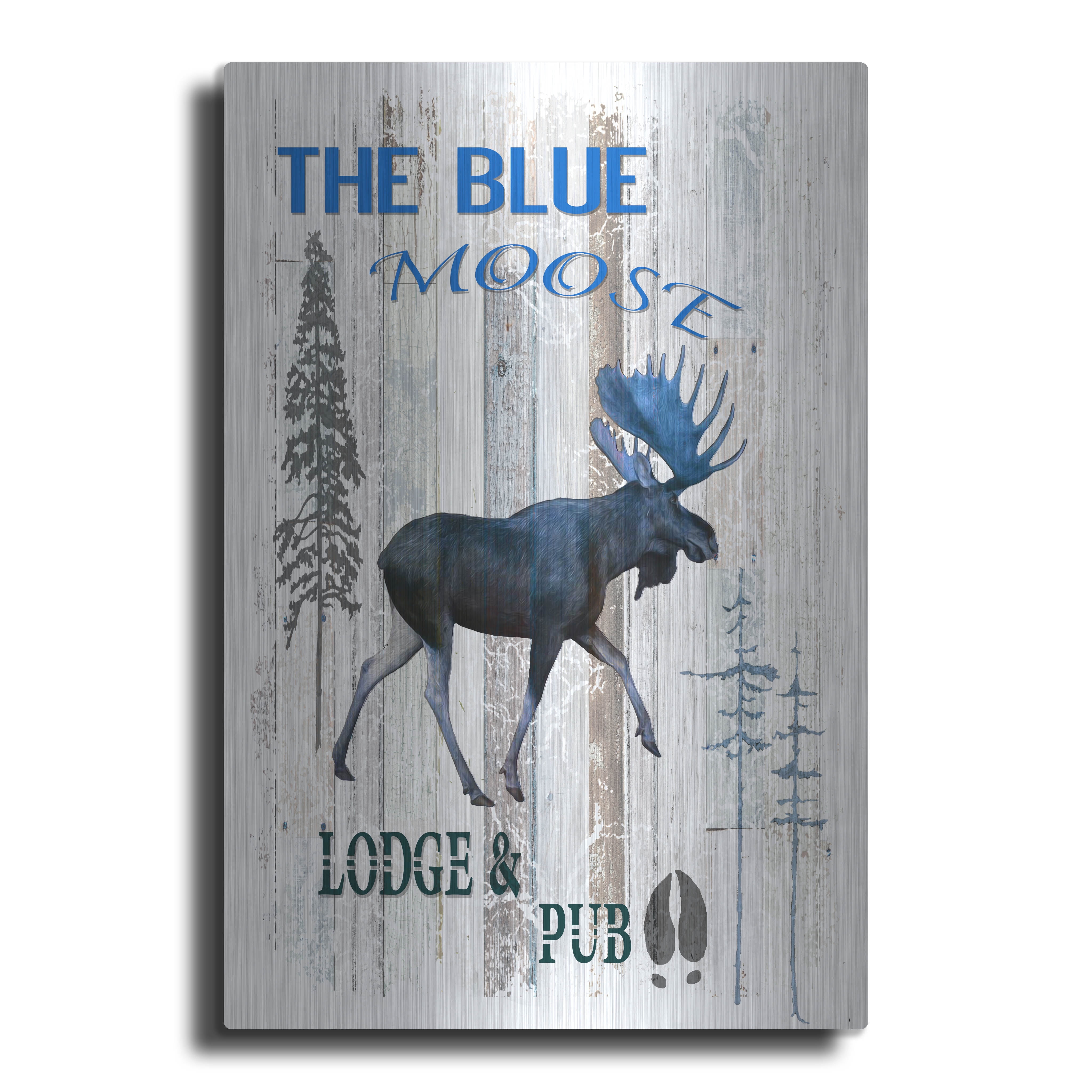 Luxe Metal Art 'The Blue Moose' by Lightbox Journal, Metal Wall Art, 24 ...