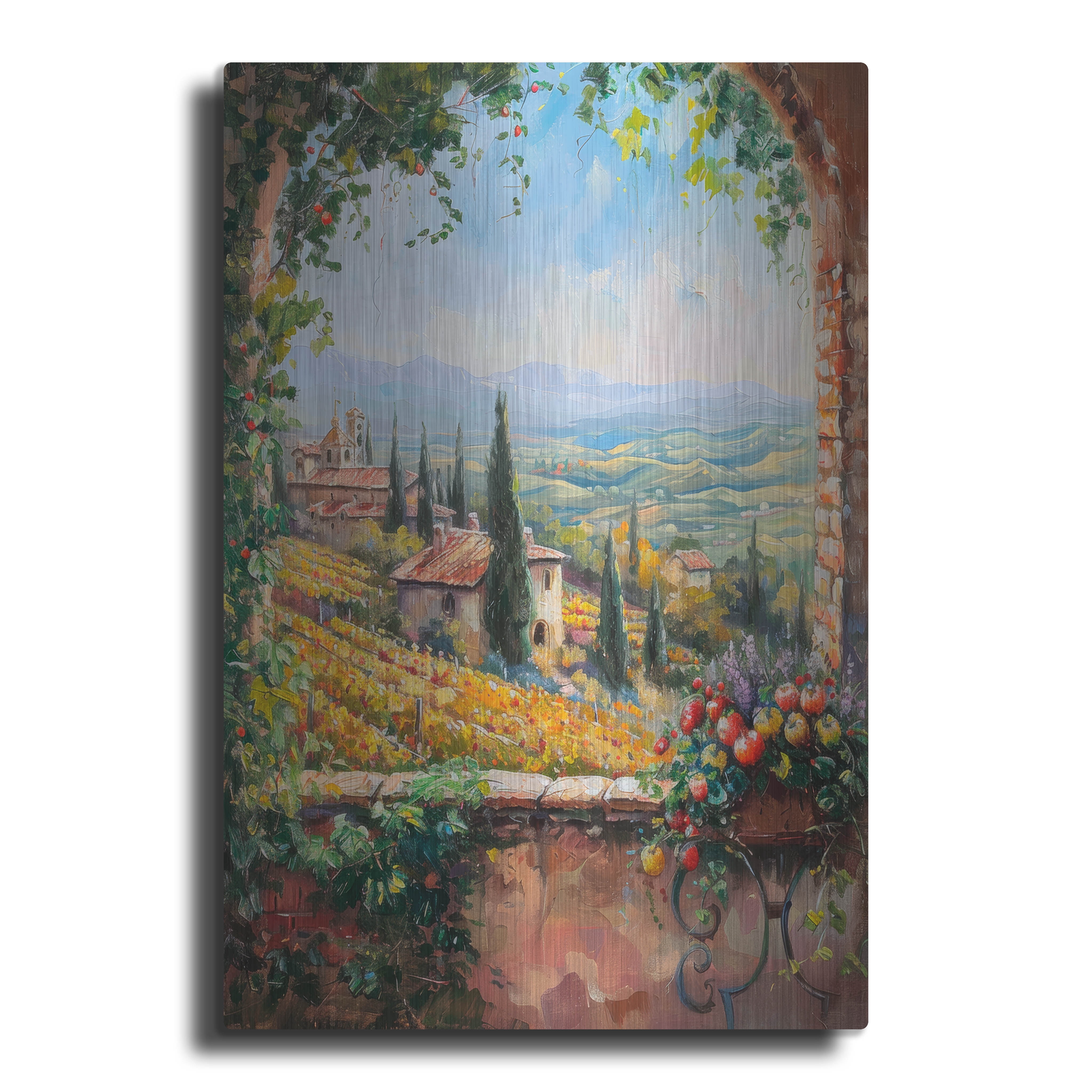 Luxe Metal Art 'The Timeless Beauty Of Tuscanys Vineyards' by Doron ...