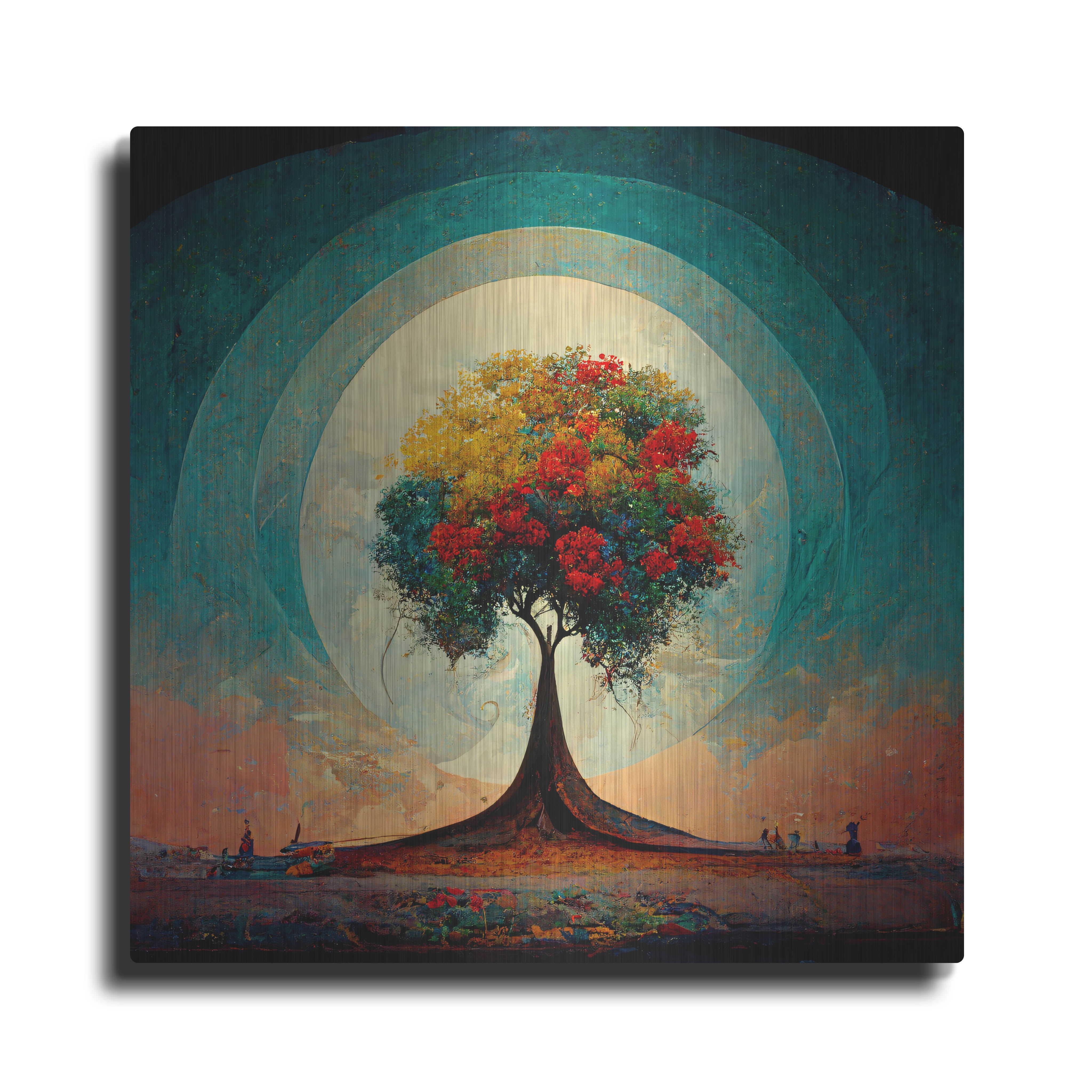 Luxe Metal Art 'Tree Of Life 8' by Ray Heere, Metal Wall Art, 36"x36 ...