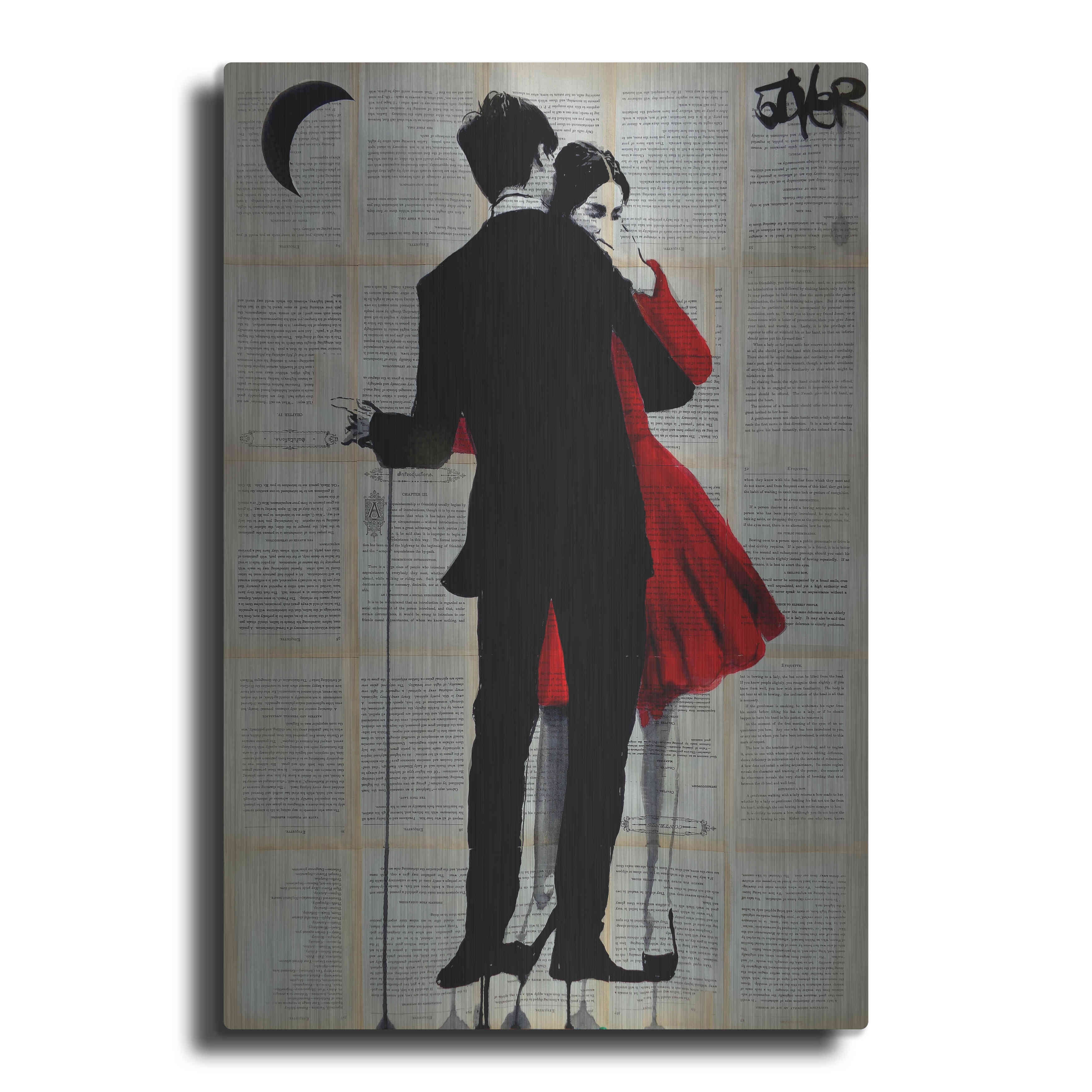 Luxe Metal Art 'True Romance' by Loui Jover, Metal Wall Art, 16"x24 ...