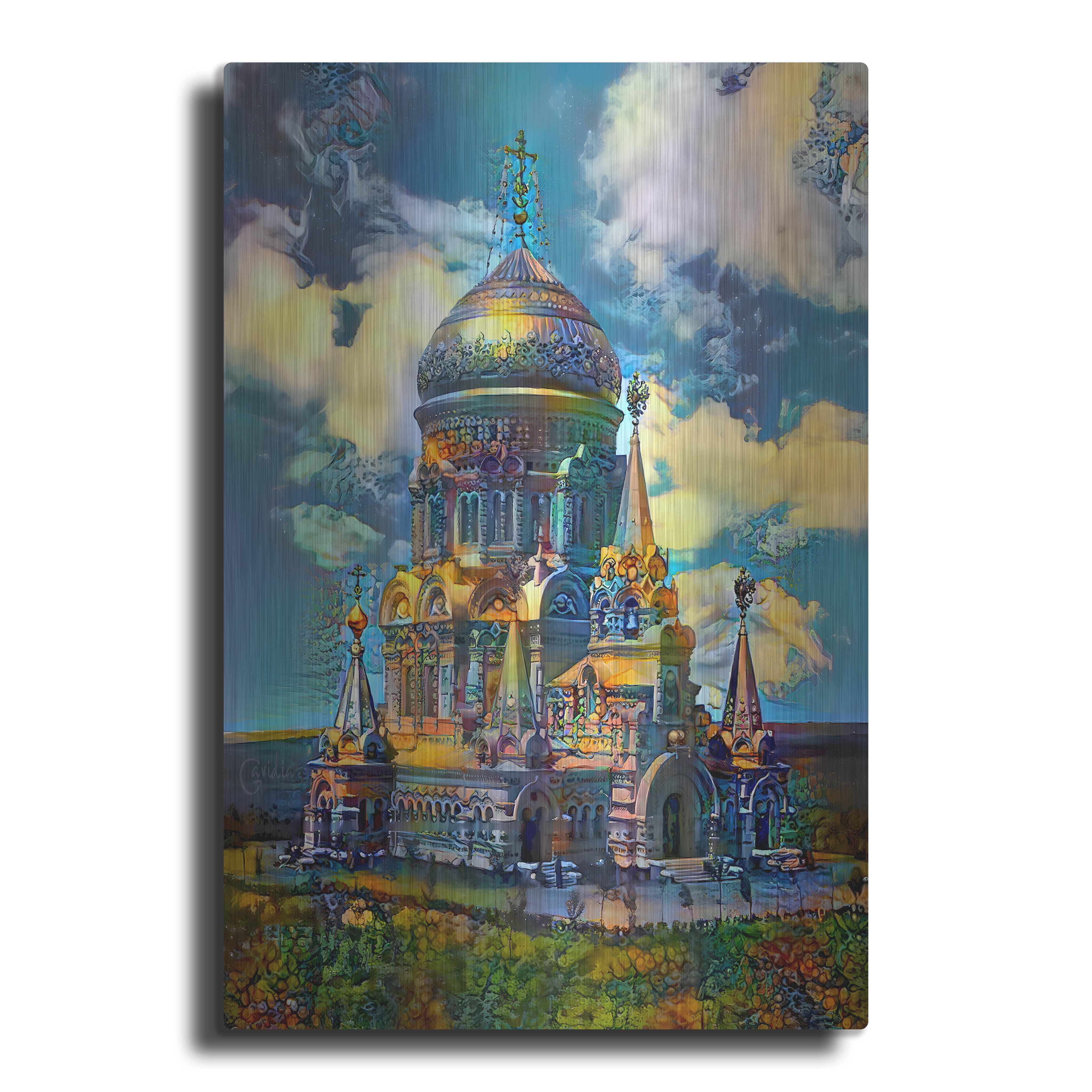 Luxe Metal Art 'Ukraine Kharkiv Cathedral Of Christ The Savior In Borki ...