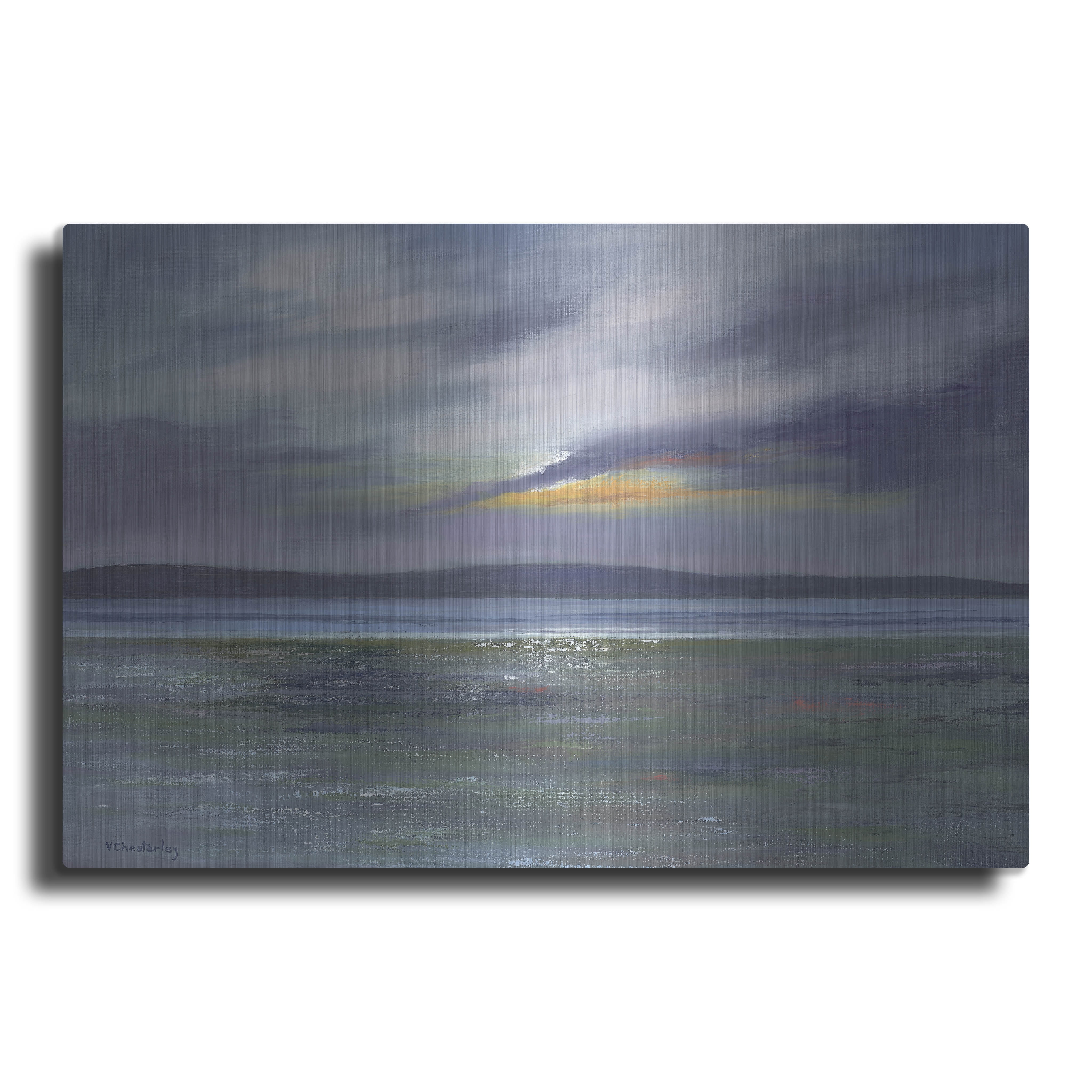 Luxe Metal Art 'Useless Bay' by Vivian Chesterley Metal Wall Art, 24" x ...