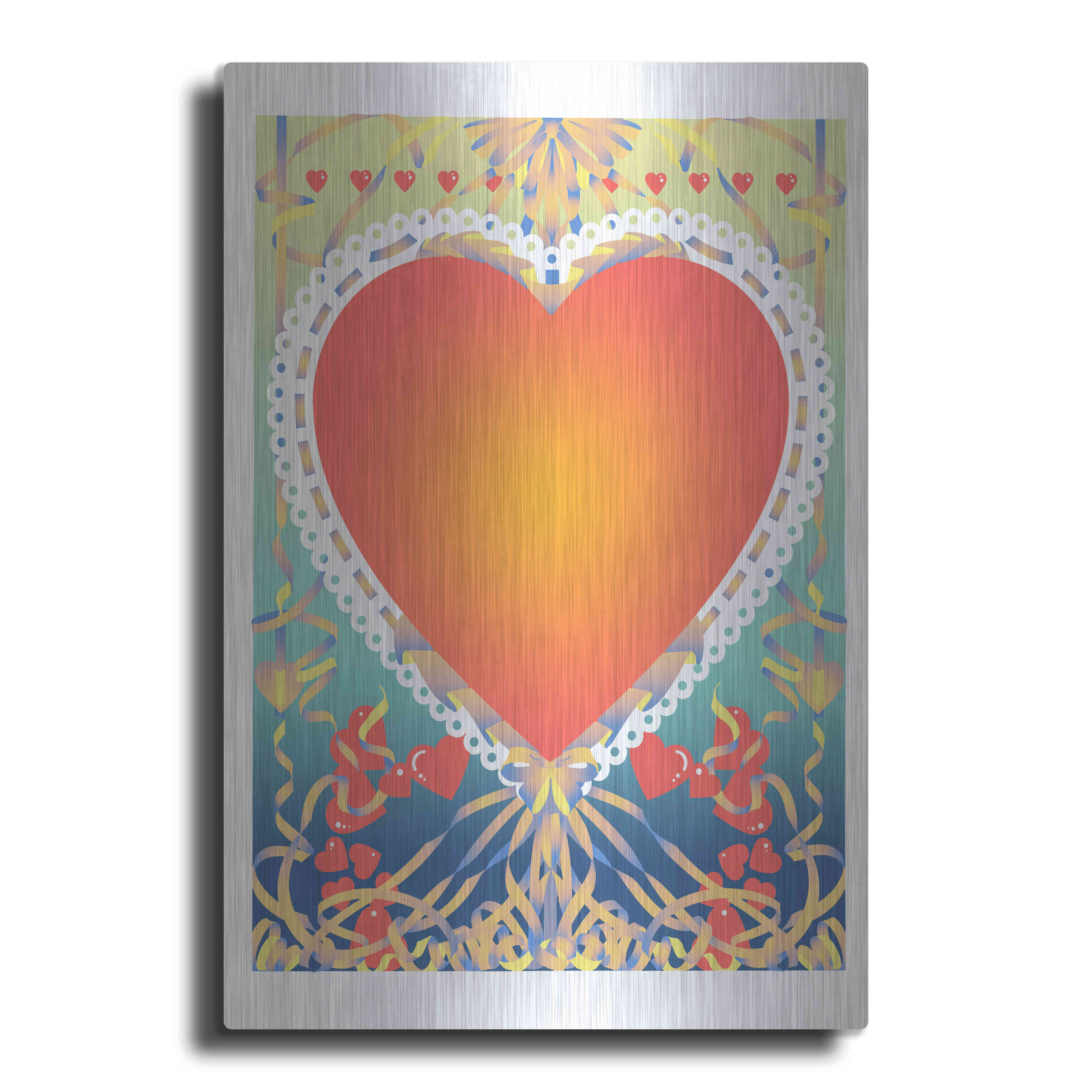 Luxe Metal Art 'Valentine Heart' by David Chestnutt, Metal Wall Art, 12 ...
