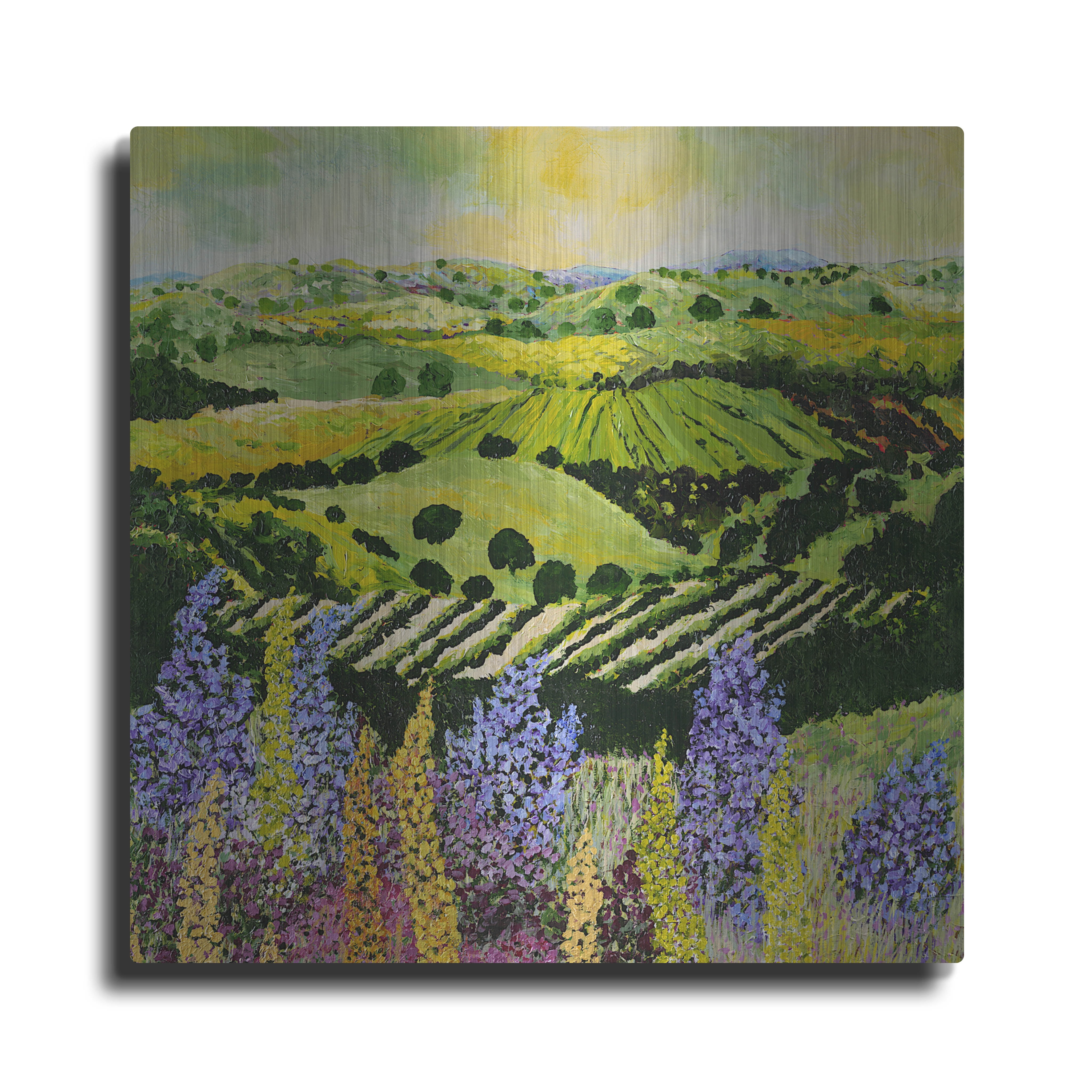 Luxe Metal Art 'Wildflower Ridge' by Allan Friedlander Metal Wall Art ...