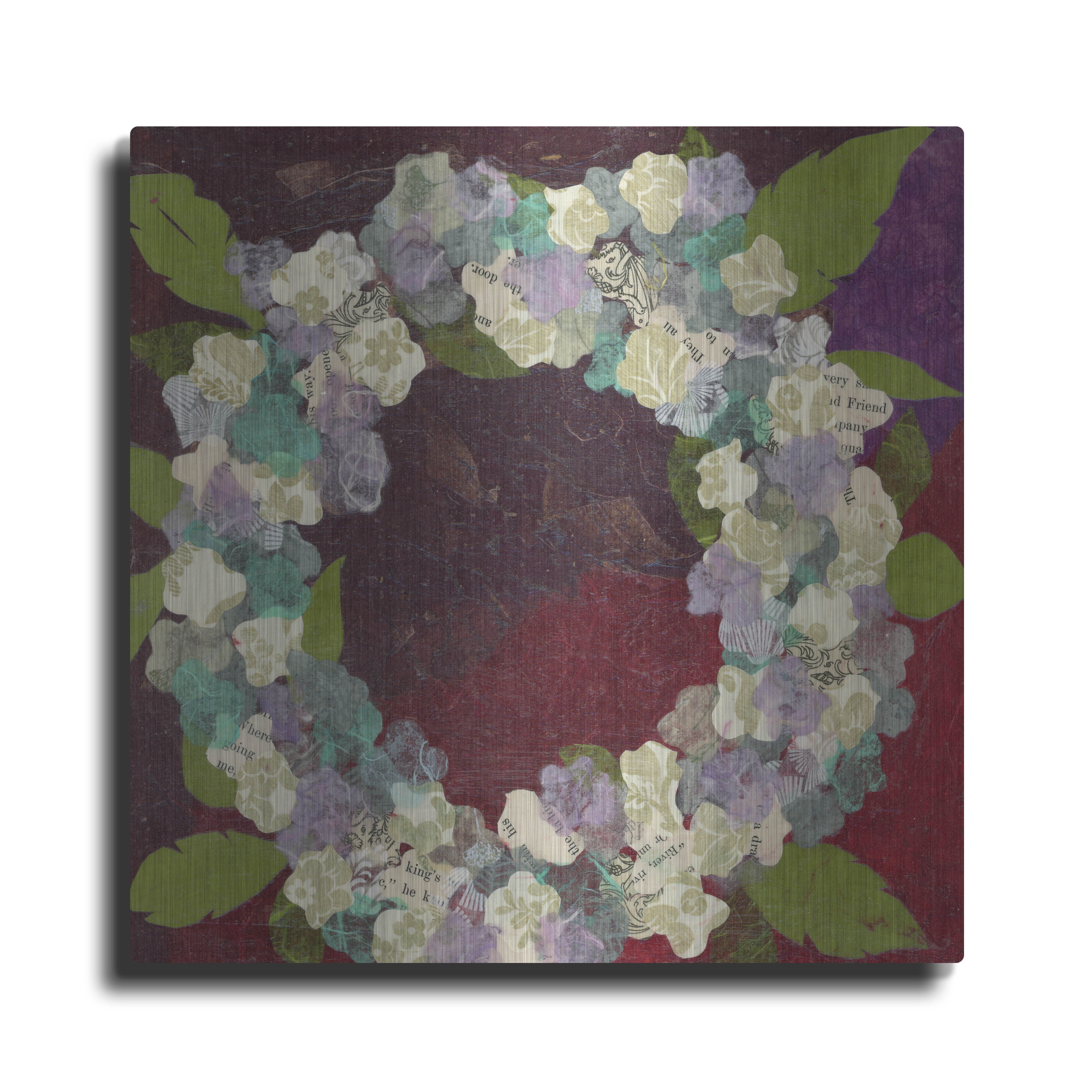 Luxe Metal Art 'Winter Wreath' by Jeri Hauth Metal Wall Art, 12" x 12 ...