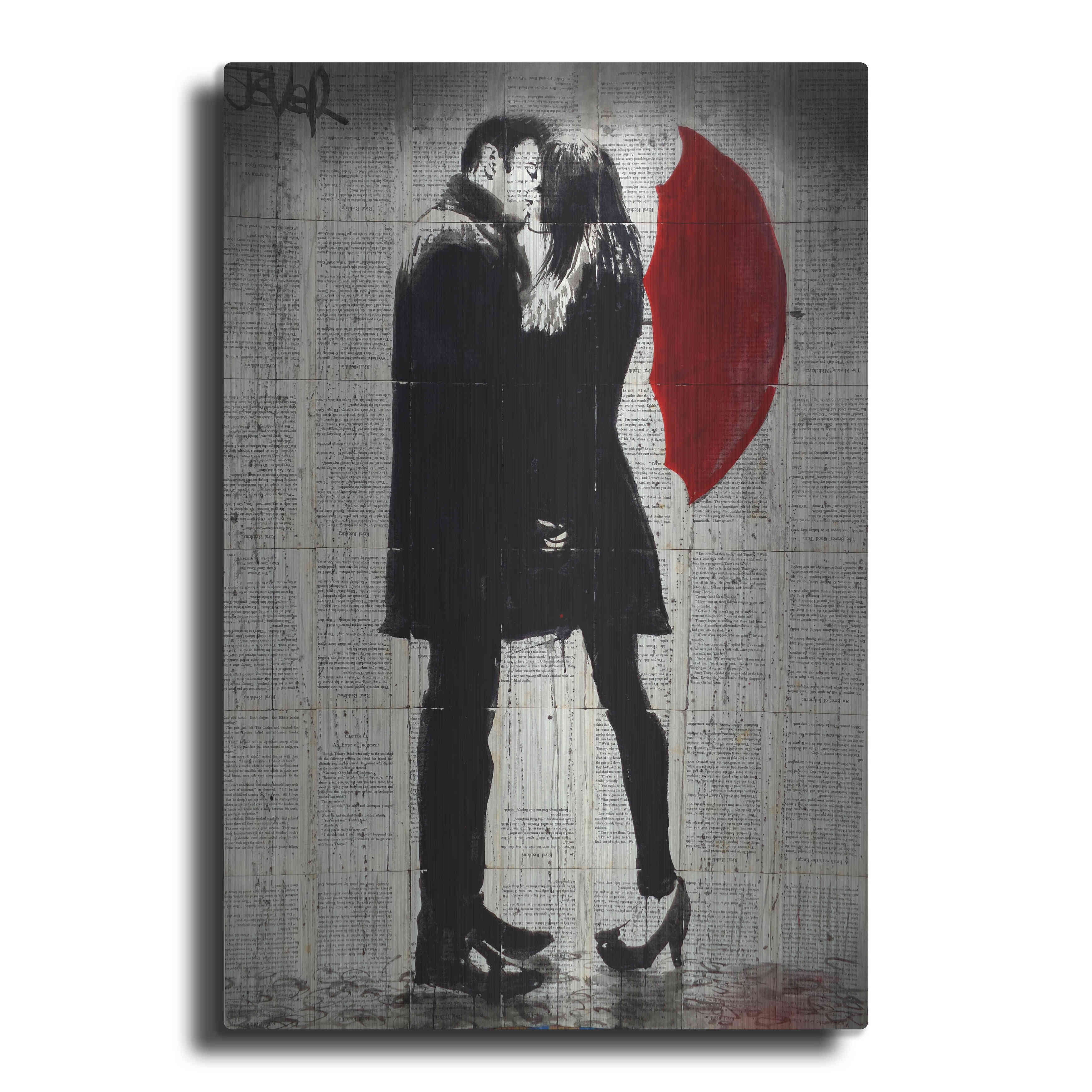 Luxe Metal Art 'Winters Kiss' by Loui Jover, Metal Wall Art, 24"x36 ...