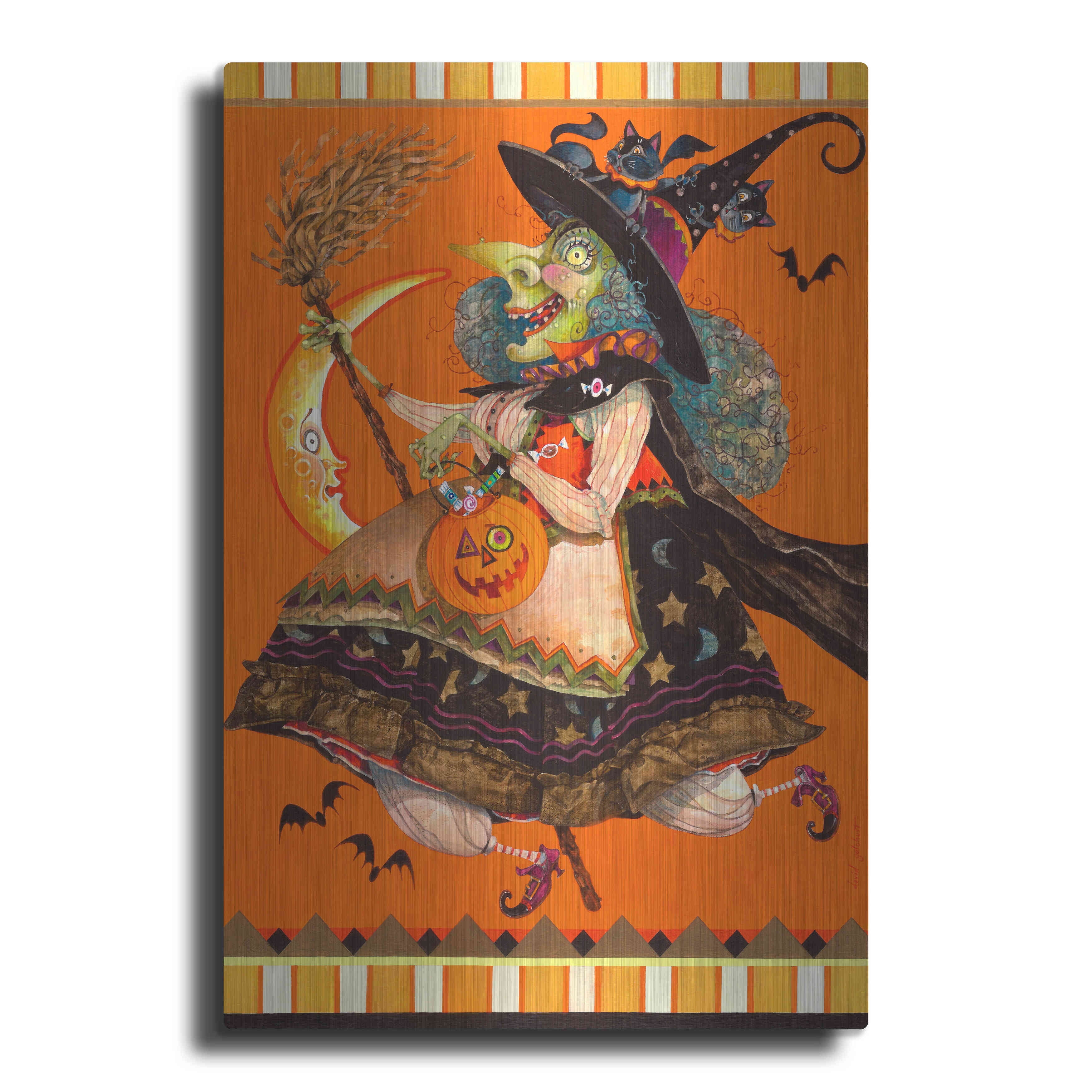 Luxe Metal Art 'Witch' by David Galchutt, Metal Wall Art, 16"x24 ...