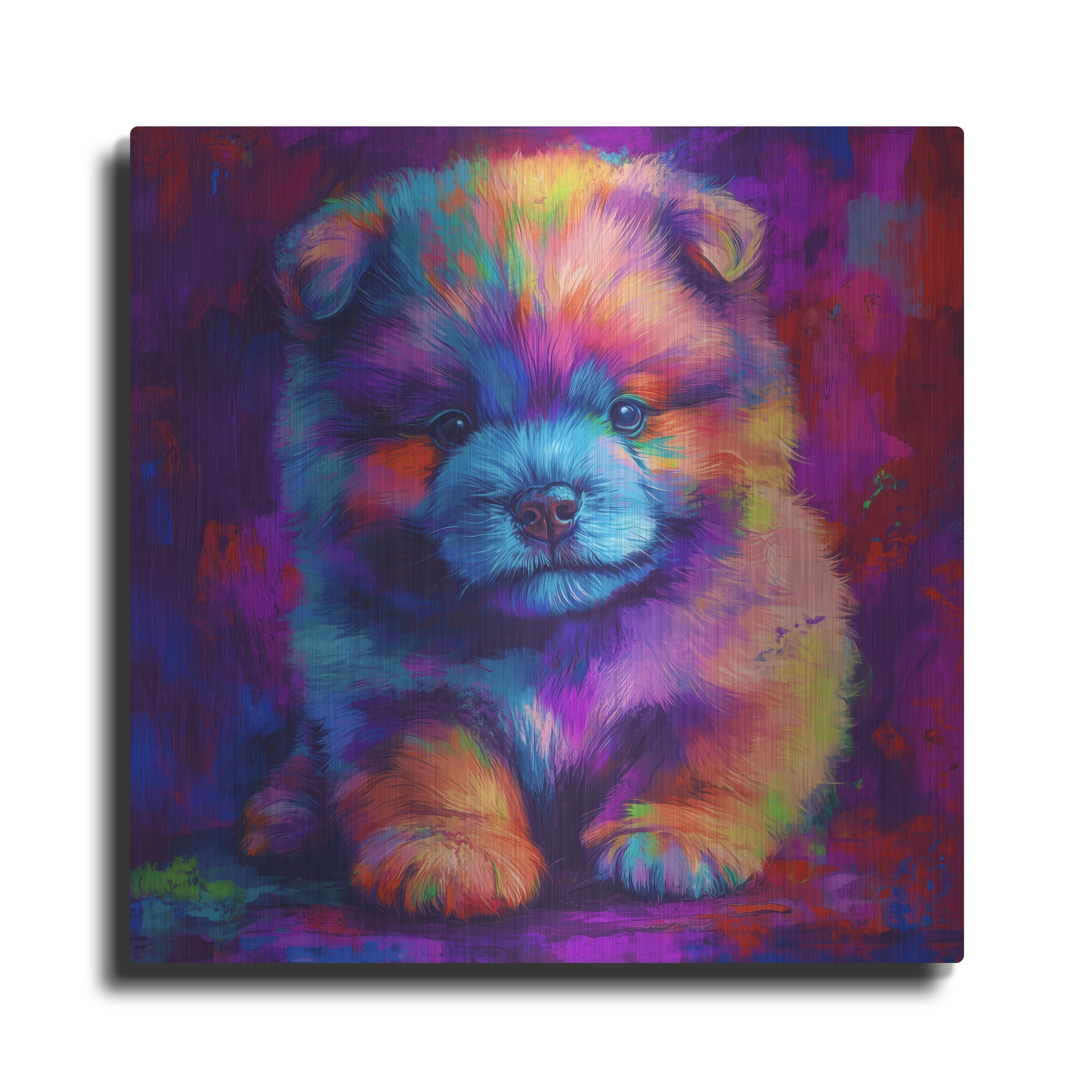 Luxe Metal Art 'Woof Chow Chow' by Rich Monet Metal Wall Art, 24" x 24 ...