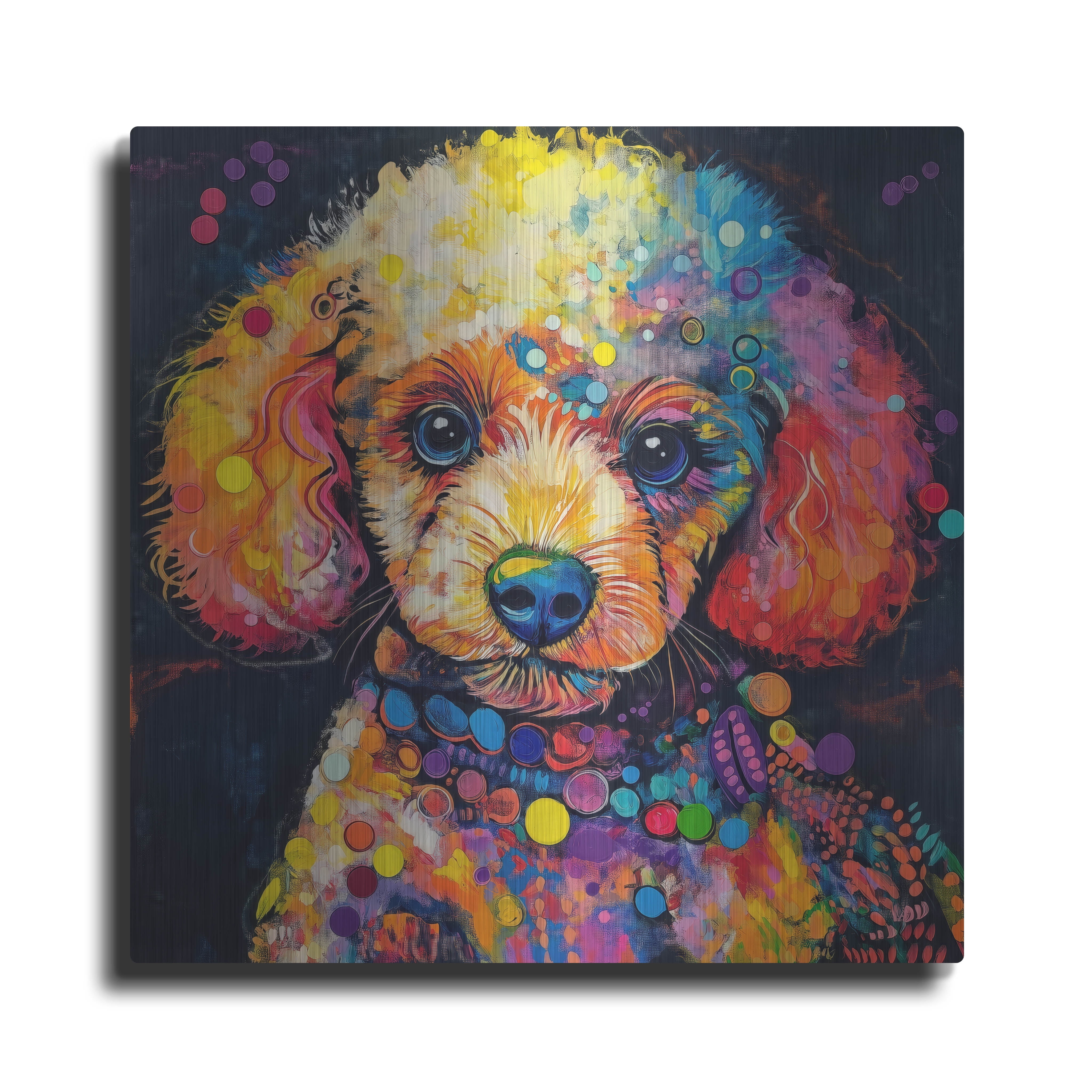 Luxe Metal Art 'Woof Poodle' by Rich Monet Metal Wall Art, 36" x 36" - Walmart.com