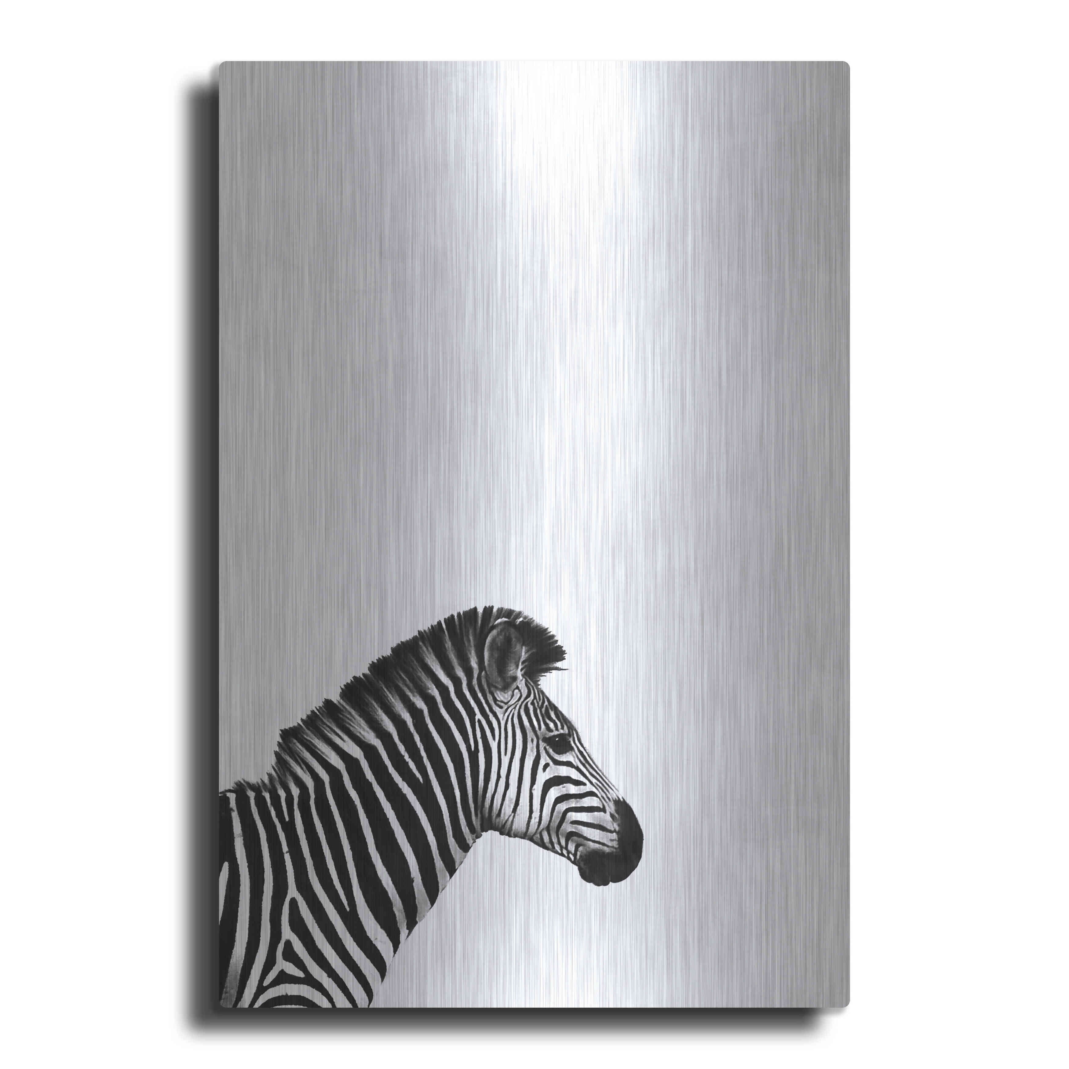 Luxe Metal Art 'Zebra 2' by Incado, Metal Wall Art, 16"x24" - Walmart.com