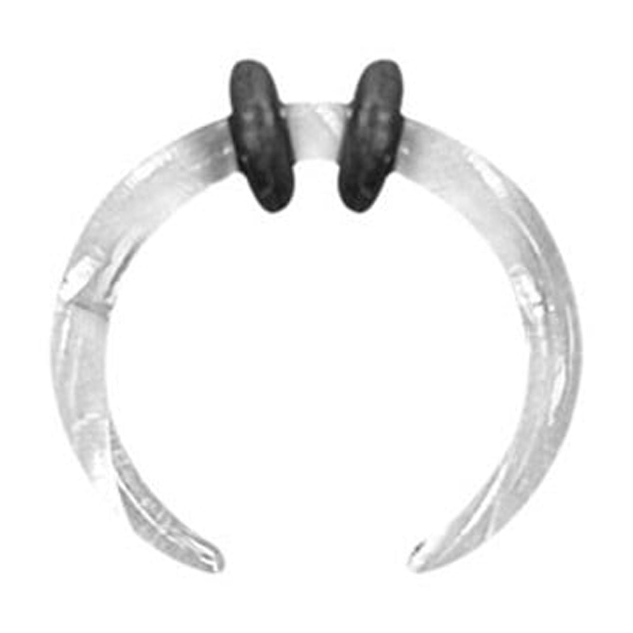 Luxe Modz Clear Acrylic Pincher Tapers C Shape Buffalo Horn Horseshoes ...