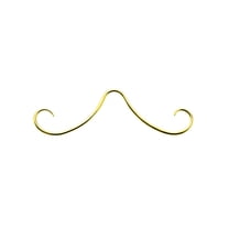 Septum Mustache Ring Piercing Black Anodized Over Surgical Steel 16G ...