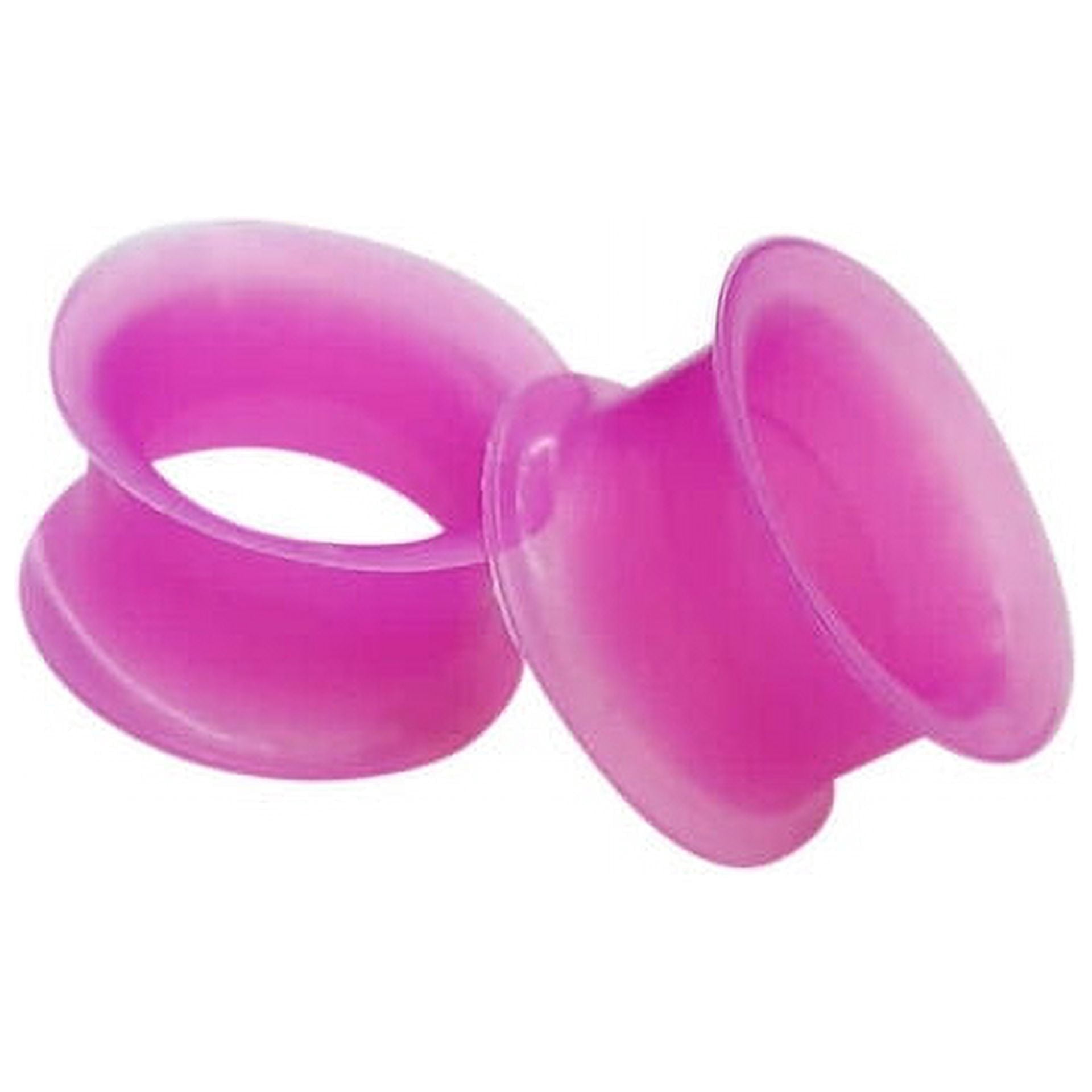 Luxe Modz Pair of Extra Wide Silicone Tunnels Ear Gauges Plug 5 Colors ...