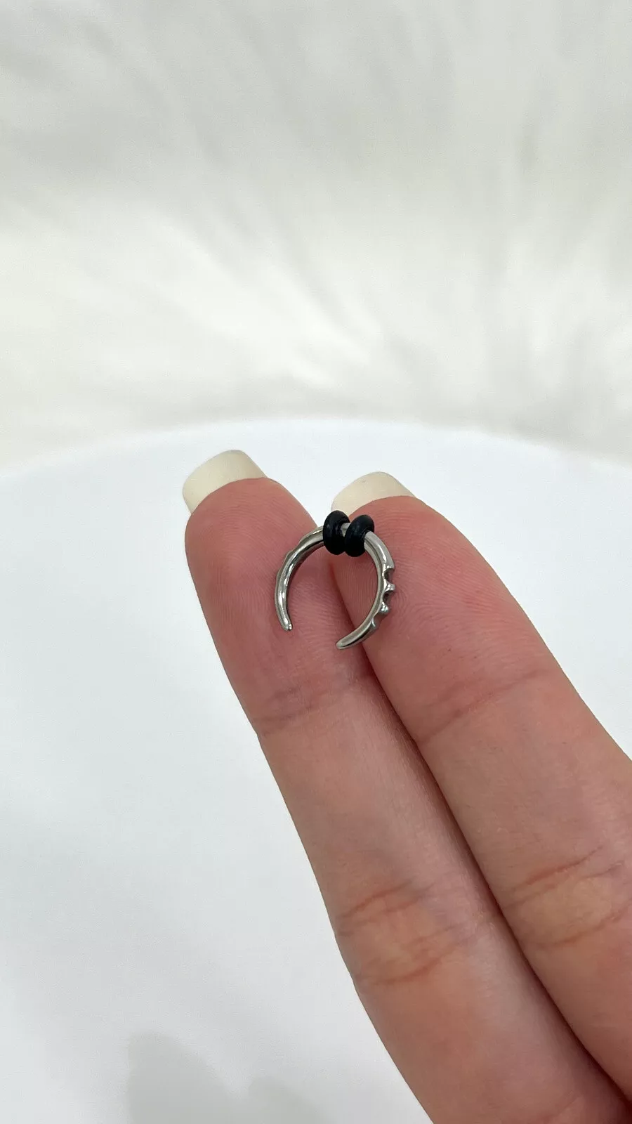 Luxe Modz Surgical Steel Septum Pincher Ridged Ends C-Shape Taper Ear ...