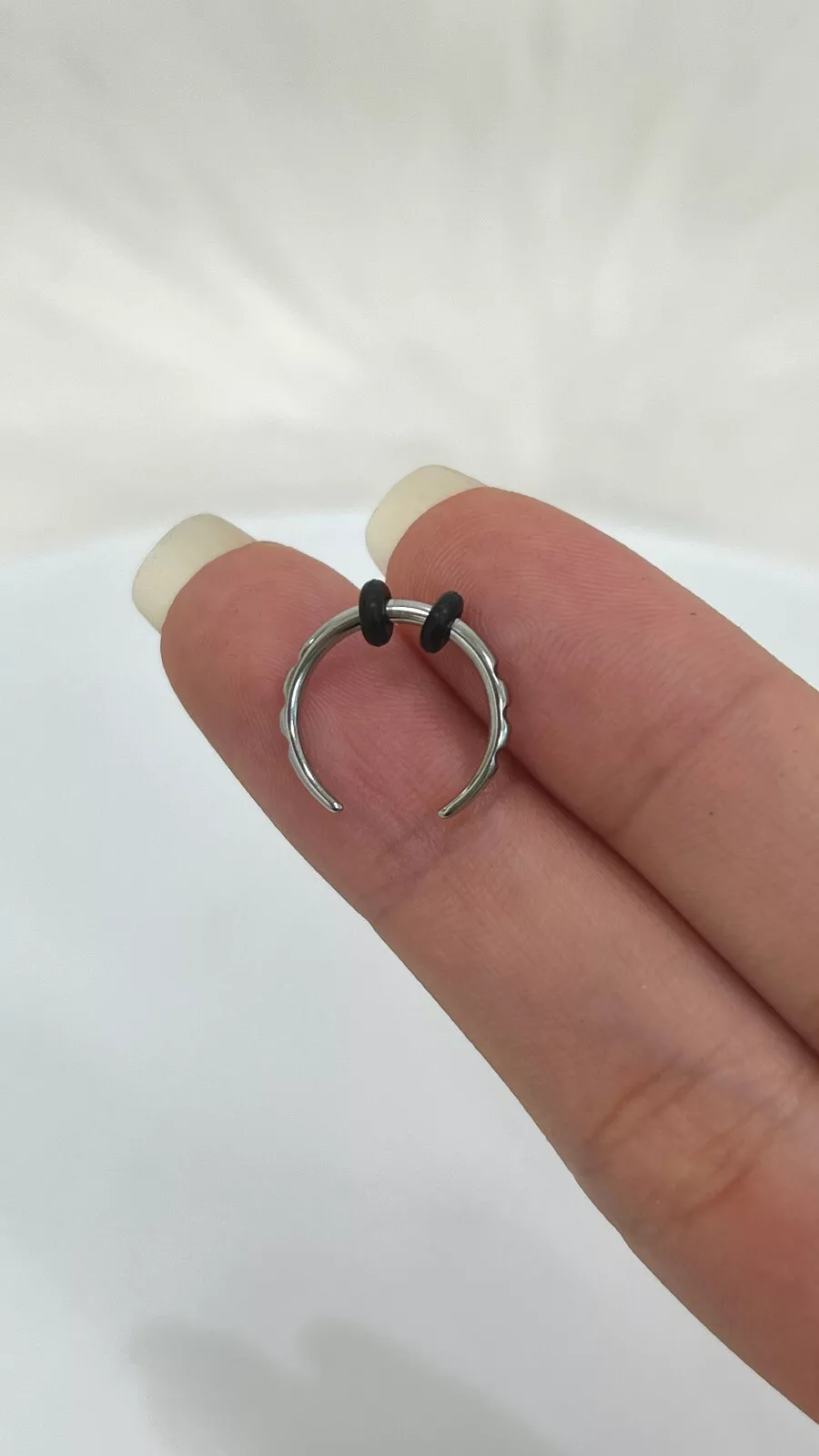 Luxe Modz Surgical Steel Septum Pincher Ridged Ends C-Shape Taper Ear ...