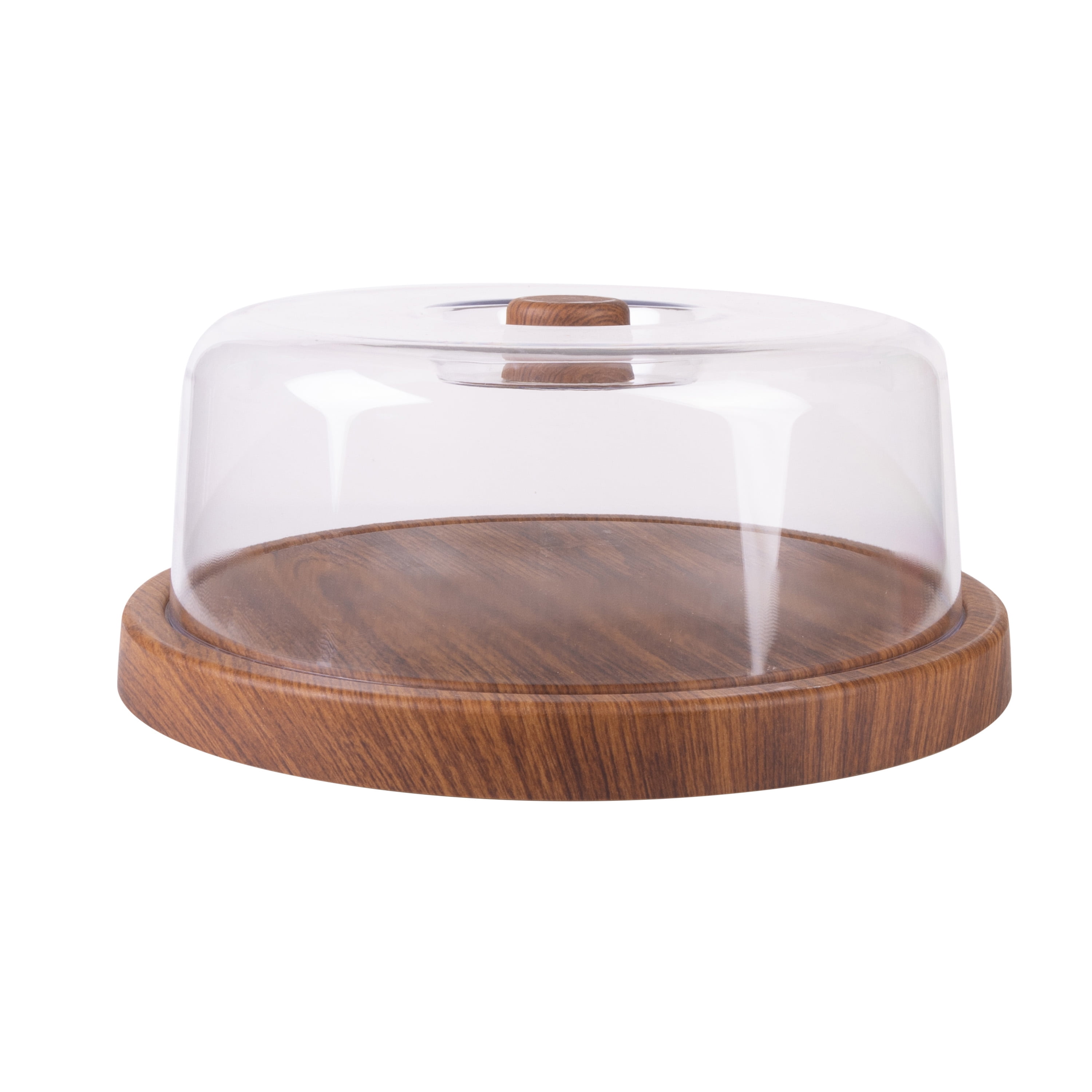 Luxe Party Mahogany Collection 12 inch Round Cake Serving Tray with ...