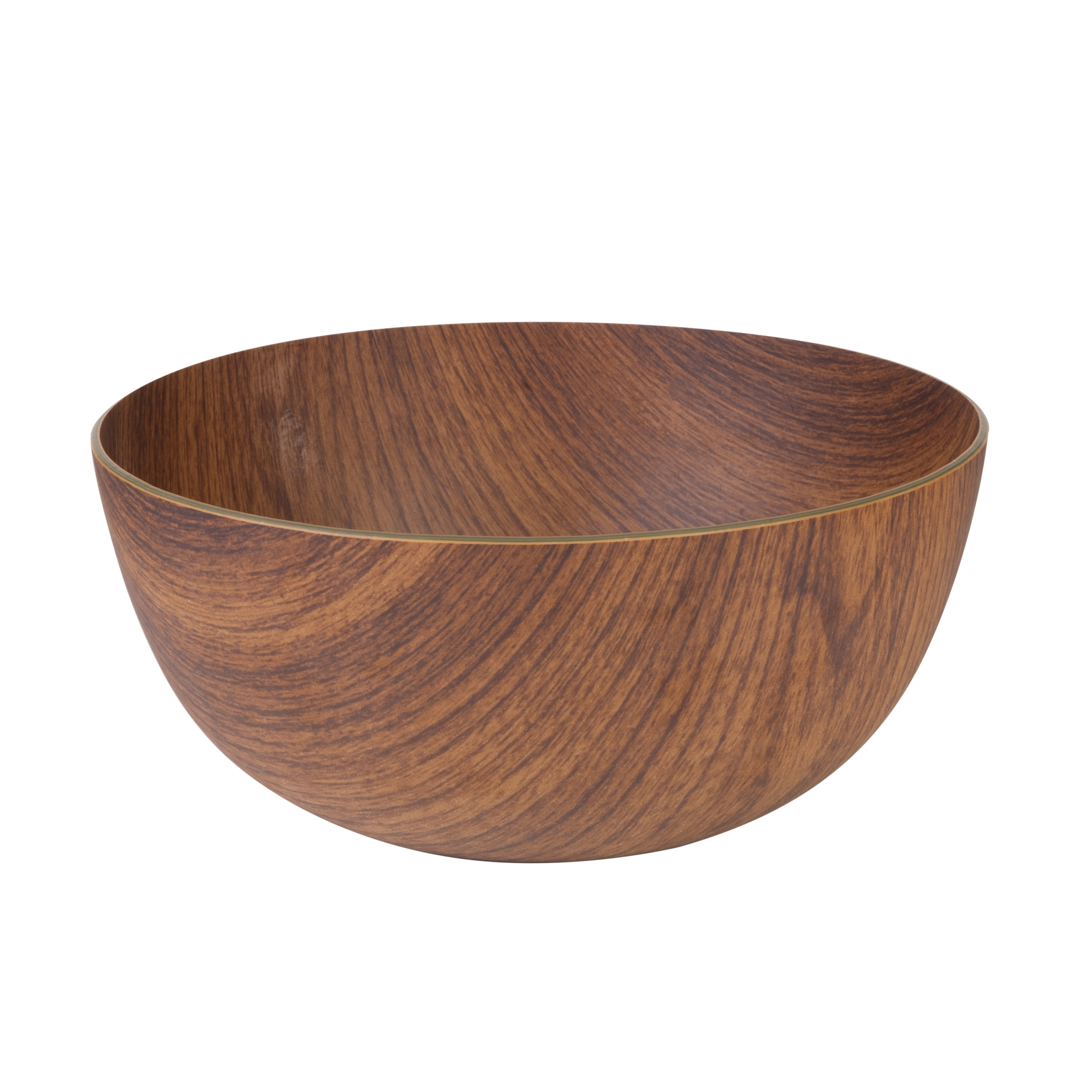 Luxe Party Decorative Wooden 9 inch Round Serving Bowl Mahogany ...