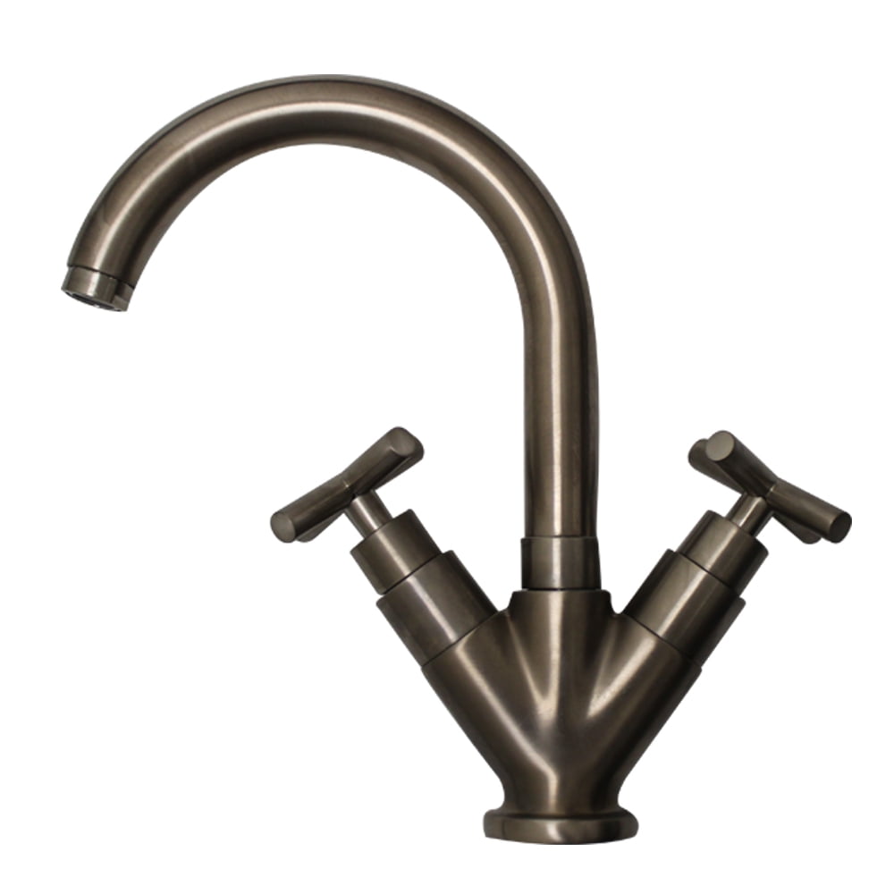 Whitehaus Luxe Single Hole/Dual Handle Lavatory Faucet with Tubular ...