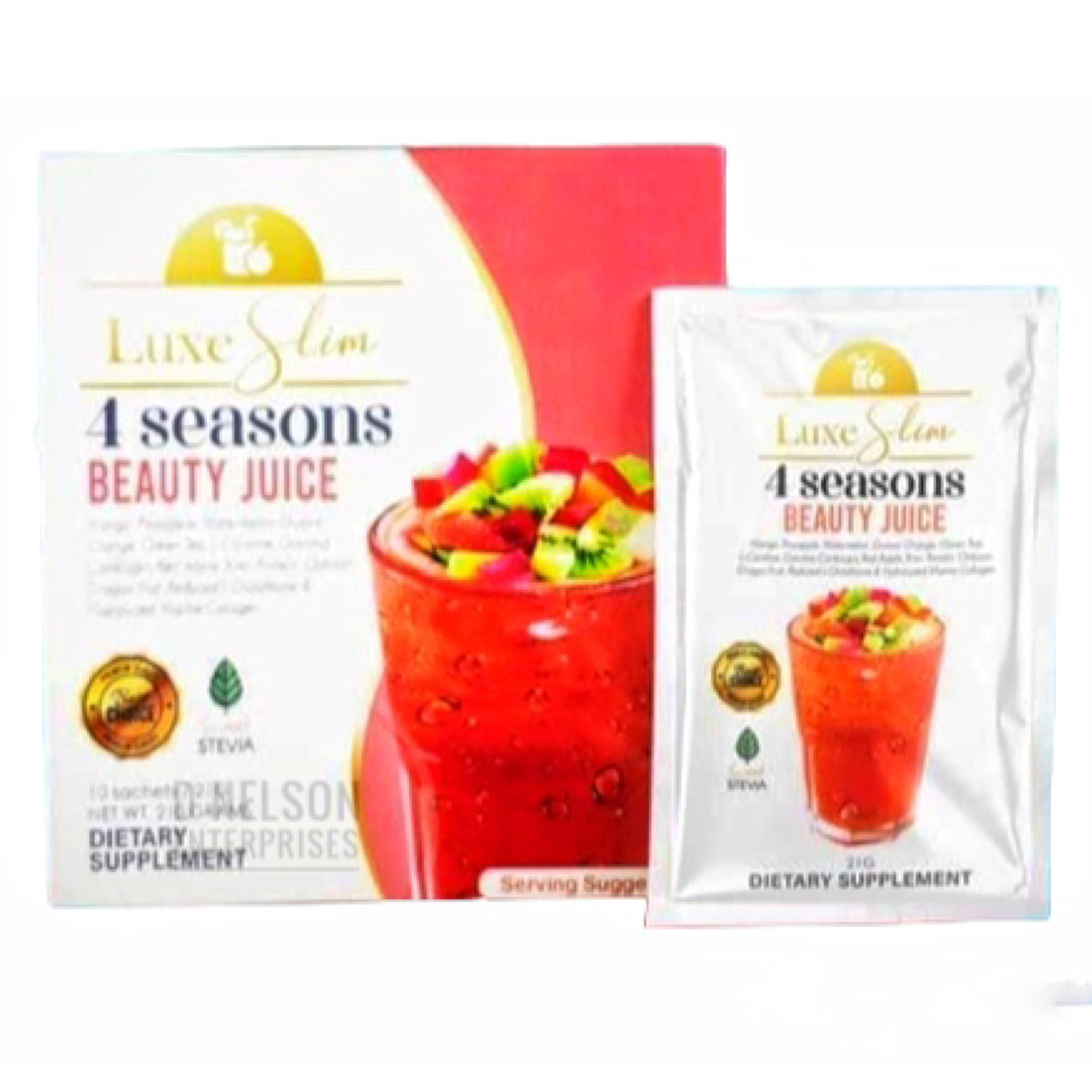 Luxe Slim 4 Seasons Detox Beauty Juice with Collagen & Glutathione - 10 ...