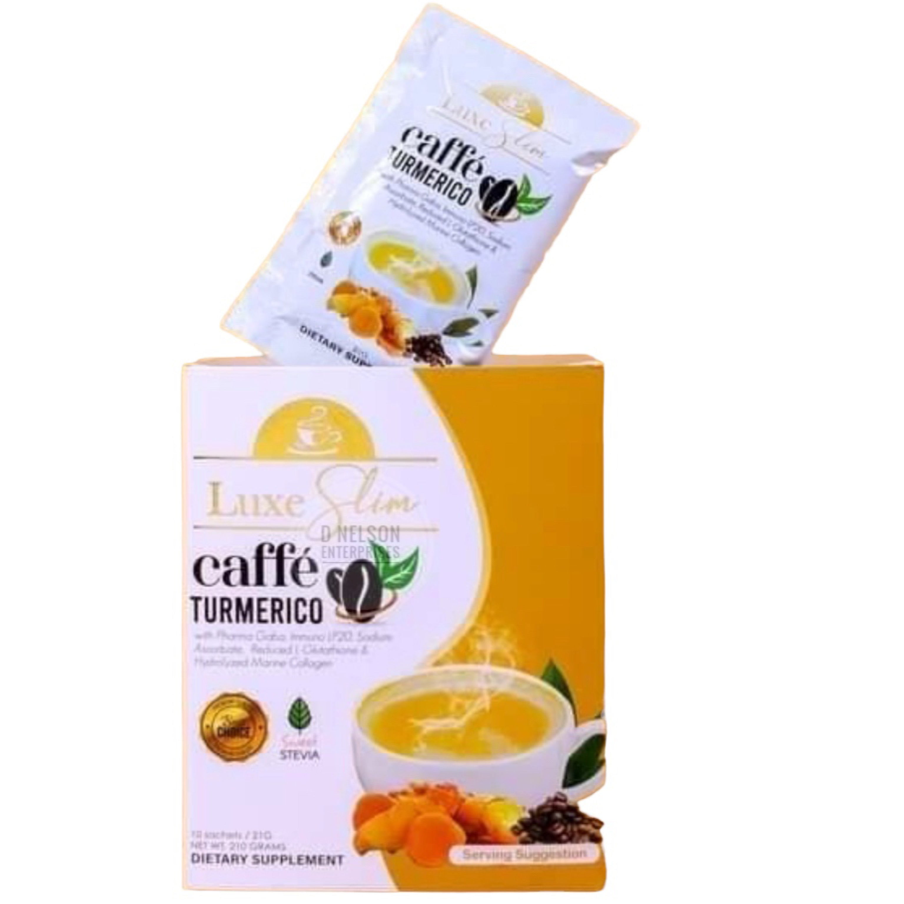 Luxe Slim Caffe TURMERICO With Collagen & L-Glutathione, 10 Sachets ...