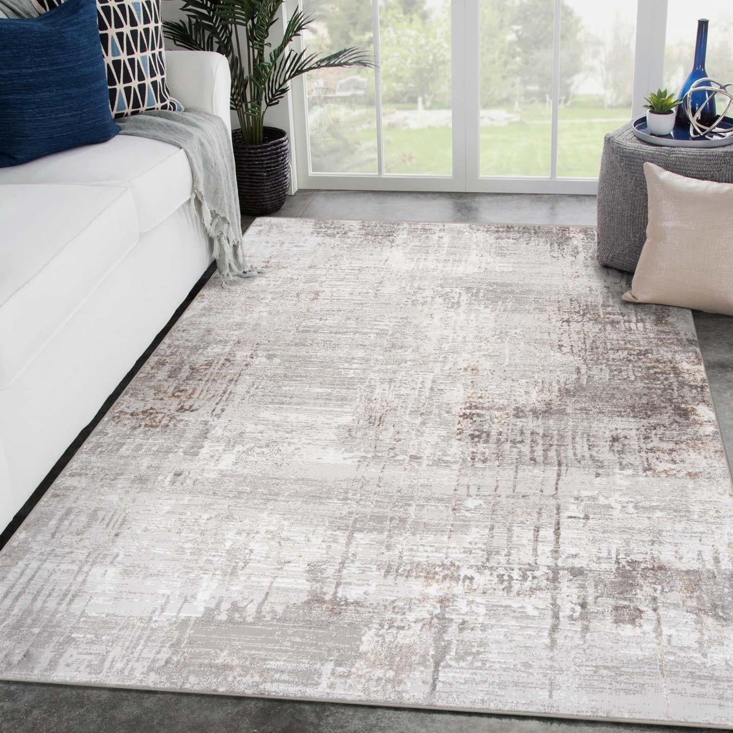 Luxe Weavers Abstract Beige 6x9 Area Rug, Indoor Modern Farmhouse Rug ...