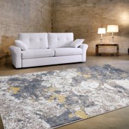 Luxe Weavers Marble Swirl Collection Gray Abstract Area Rug 8x10 ...
