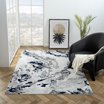 Luxe Weavers Abstract Marble Blue 8x10 Area Rug for Living Room and ...