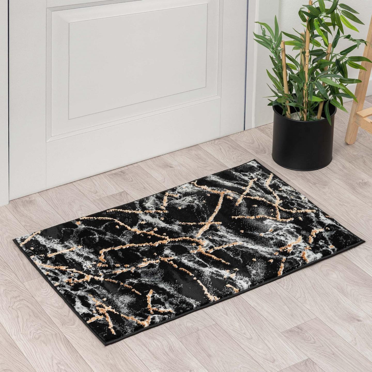 United Weavers Essence Kodiak Lodge Black Woven Polypropylene Area Rug ...