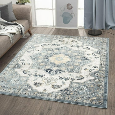Luxe Weavers Victoria Distressed Oriental Floral 8x10 Area Rug, Indoor ...