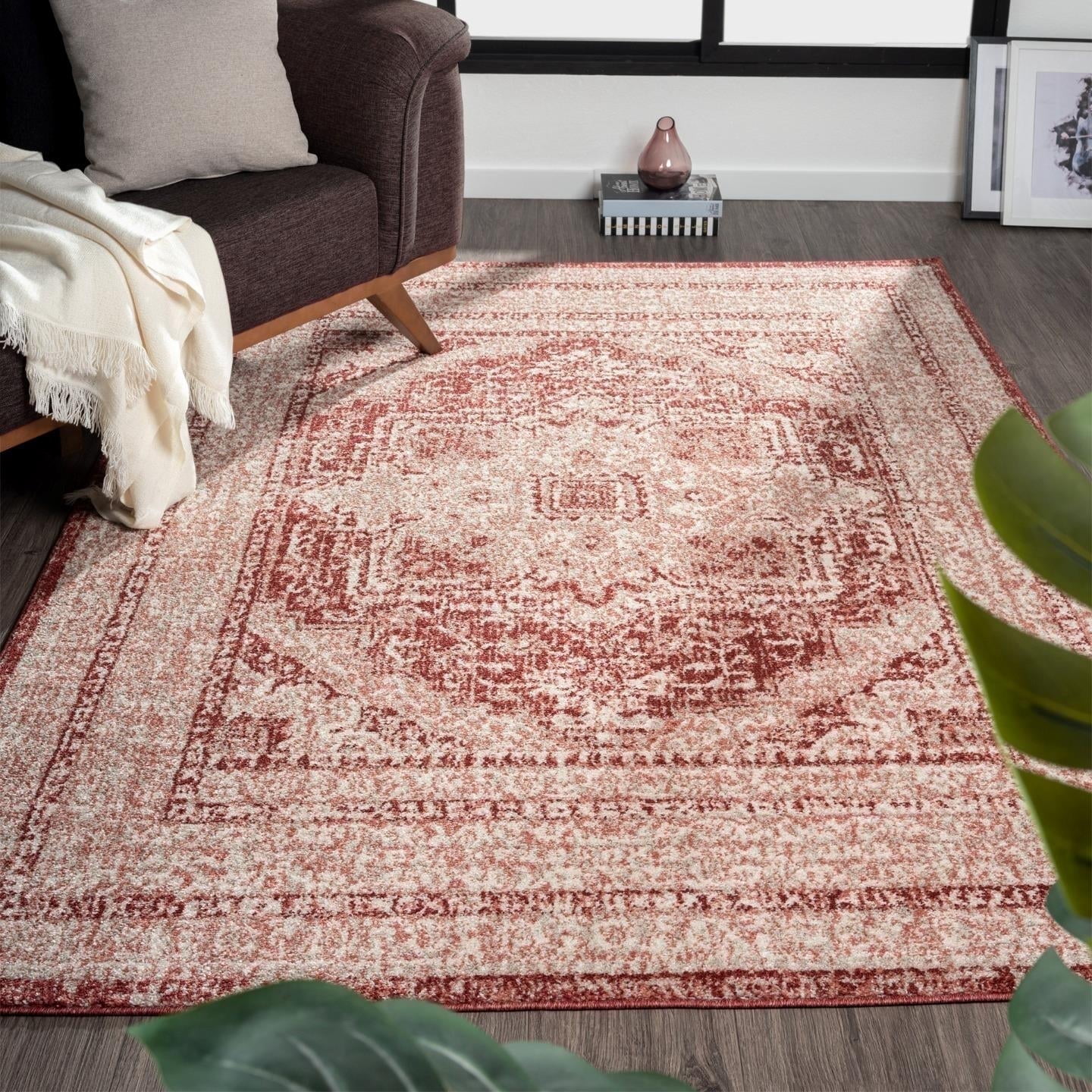 Luxe Weavers Bohemian Moroccan Burgundy 8x10 Area Rug, Indoor Carpet ...