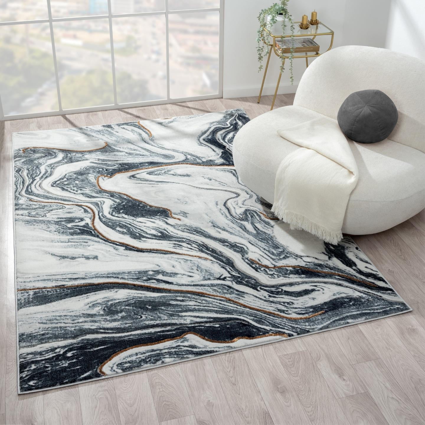 Walmart Black Friday Deals 2025 - Luxe Weavers Marble Abstract Blue ...