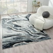 Luxe Weavers Abstract Marble Blue 8x10 Area Rug for Living Room and ...