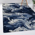 Luxe Weavers Marble Abstract Ocean Swirl Blue 6x9 Area Rug, Stain ...
