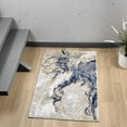Luxe Weavers Modern Contemporary Marble Swirl Collection Blue Abstract ...