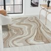 "Luxe Weavers Living Room Contemporary Marble Swirl Collection Blue ...