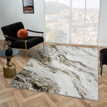 Luxe Weavers Modern Area Rug Abstract Pattern - Gray / 8 x 10 - Walmart.com