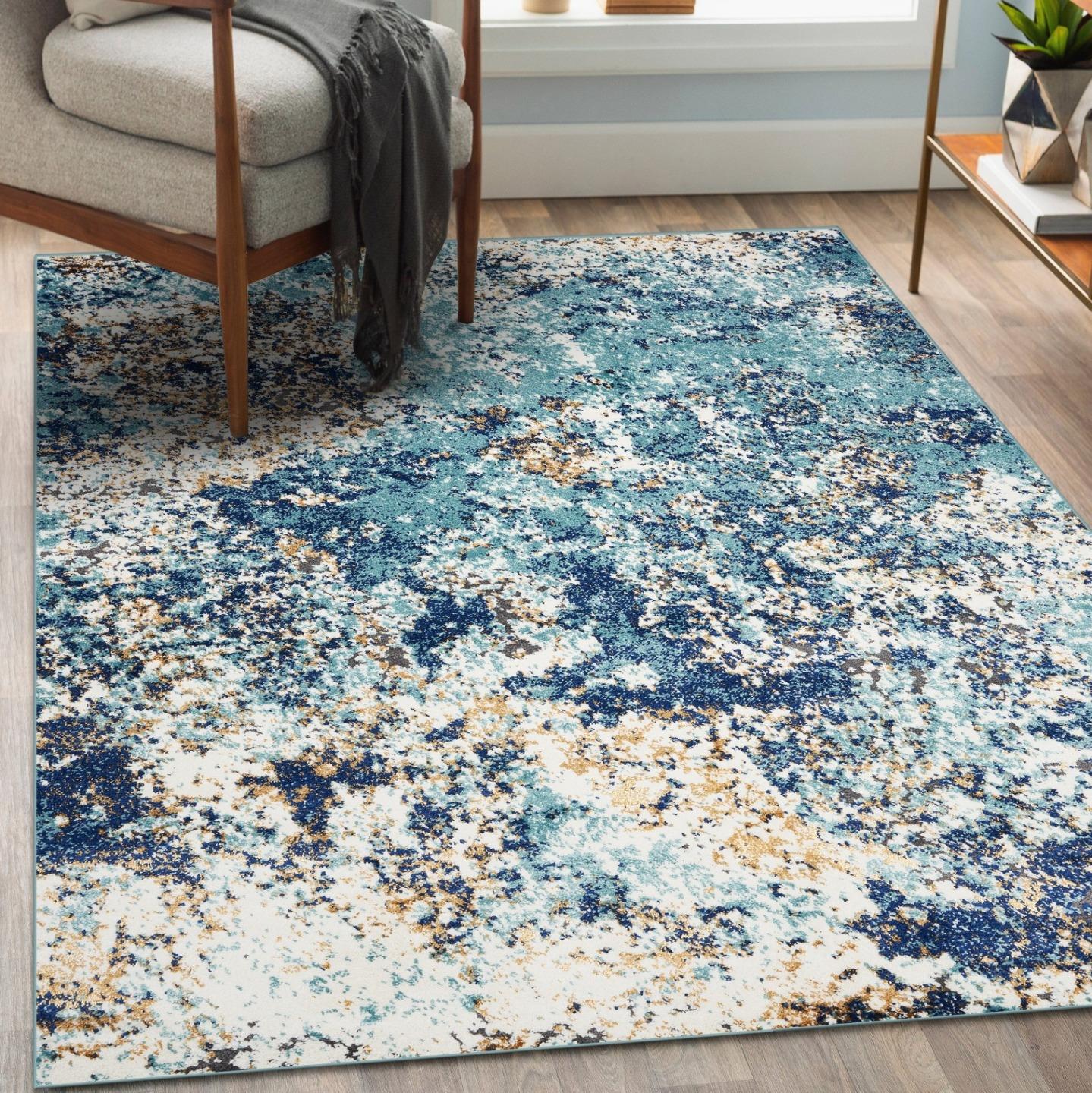 Mark&Day Area Rugs, 2x7 Lorient Modern Mustard Ivory Runner Area Rug (2 ...