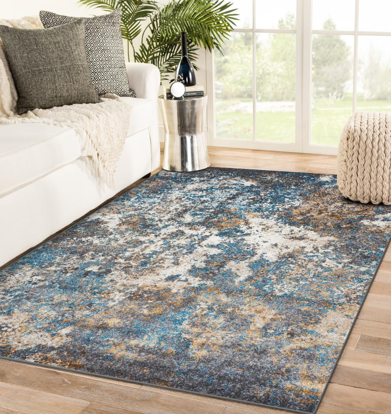 United Weavers Bristol Area Rug 2050 10069 Zine Turquoise Cubes Cross 1 ...