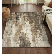 Nourison Rustic Textures Abstract Grey/Blue 7'10" x 10'6" Area Rug ...