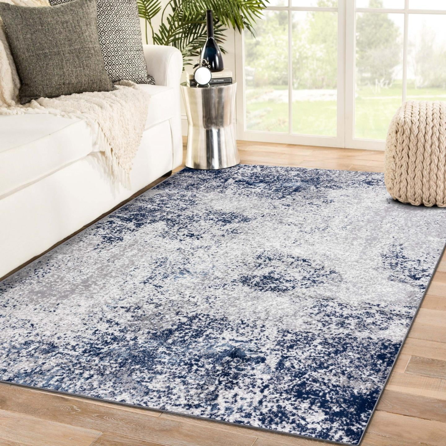 Luxe Weavers Modern Abstract Blue 8x10 Area Rug for Living Room ...