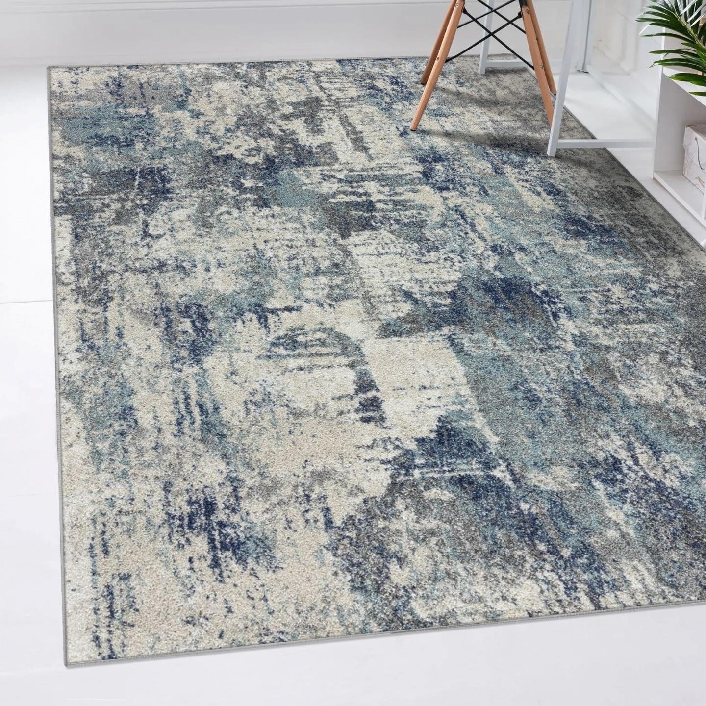Luxe Weavers 5x7 Dark Gray Abstract Area Rug, Stain-Resistant, Non-Fade ...