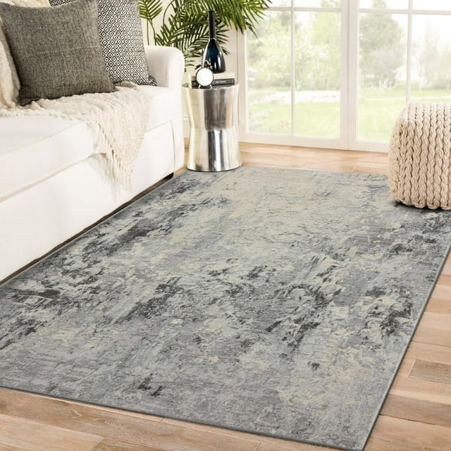 Luxe Weavers Modern Abstract Gray 8x10 Area Rug Stain Resistant Carpet ...
