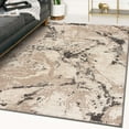 Luxe Weavers Modern Abstract Marble Swirl Beige 6x9 Area Rug, Indoor ...