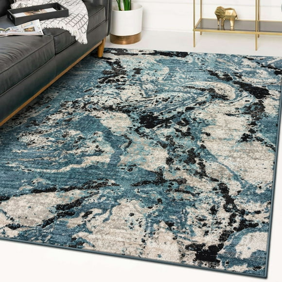 Blue Swirl Rug