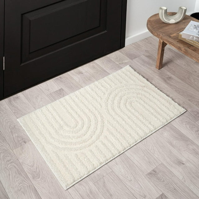 Luxe Weavers Modern Geometric Cream 2x3 Area Rug for Living Room ...